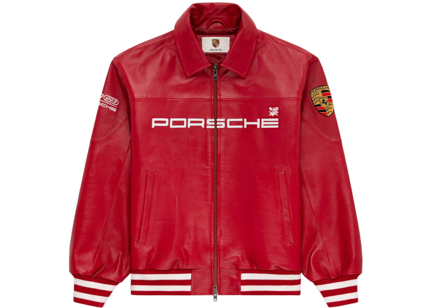 AIMÉ LEON DORE Aime Leon Dore x Porsche 993 Turbo Leather Club Jacket ...