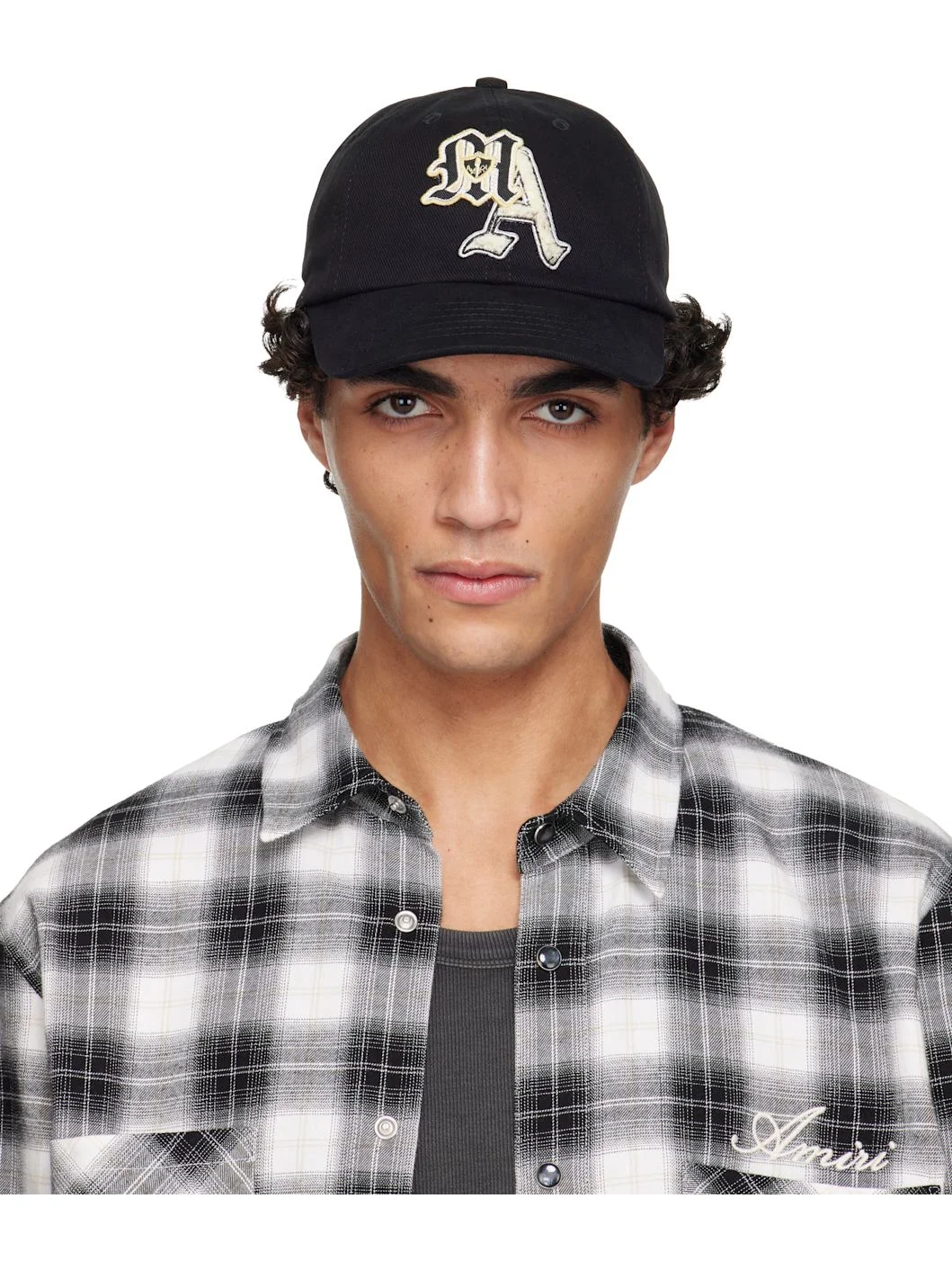 AMIRI Black Varsity Patch Cap | REVERSIBLE