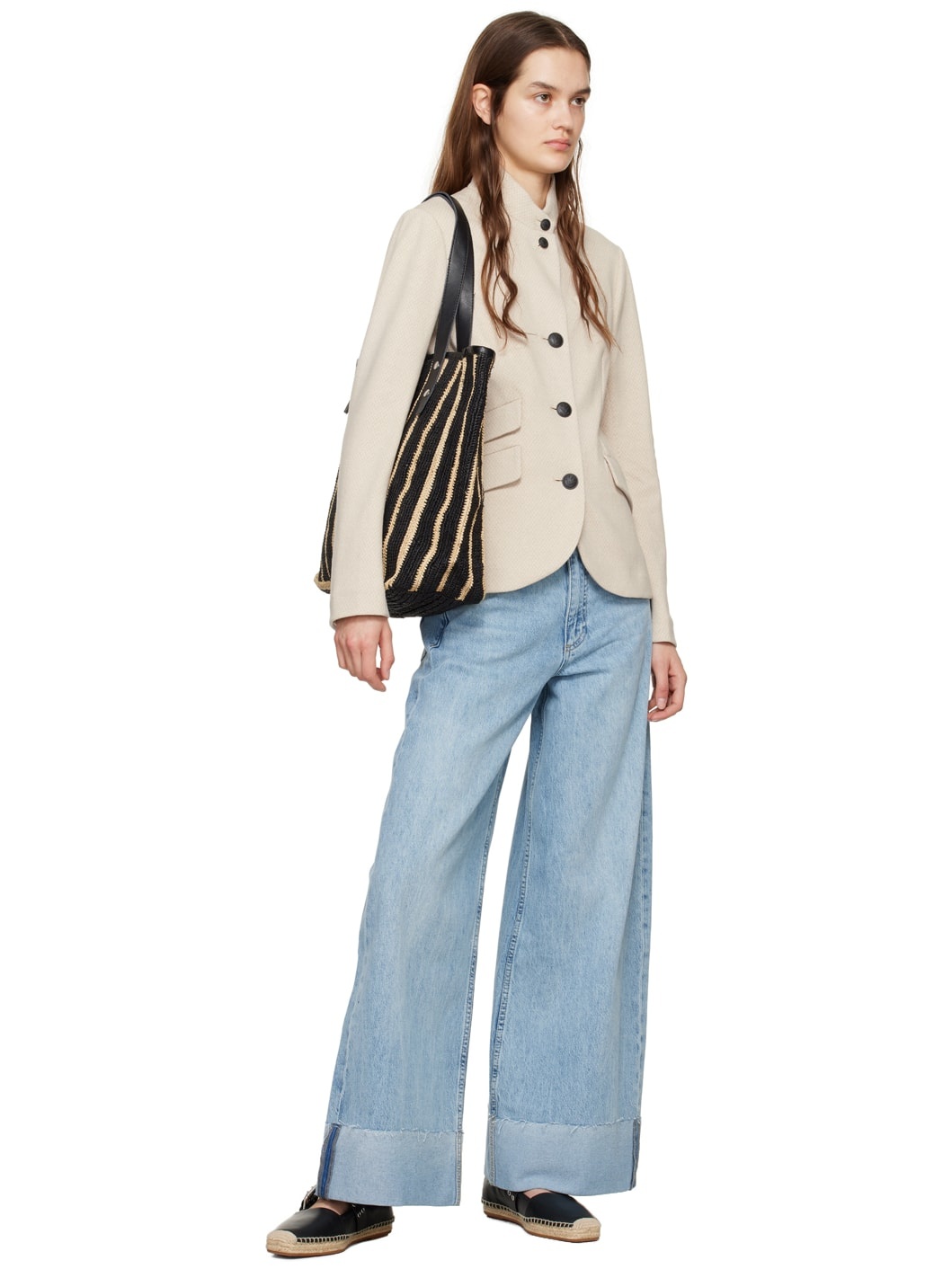 Rag And Bone Blue Sofie Jeans Reversible