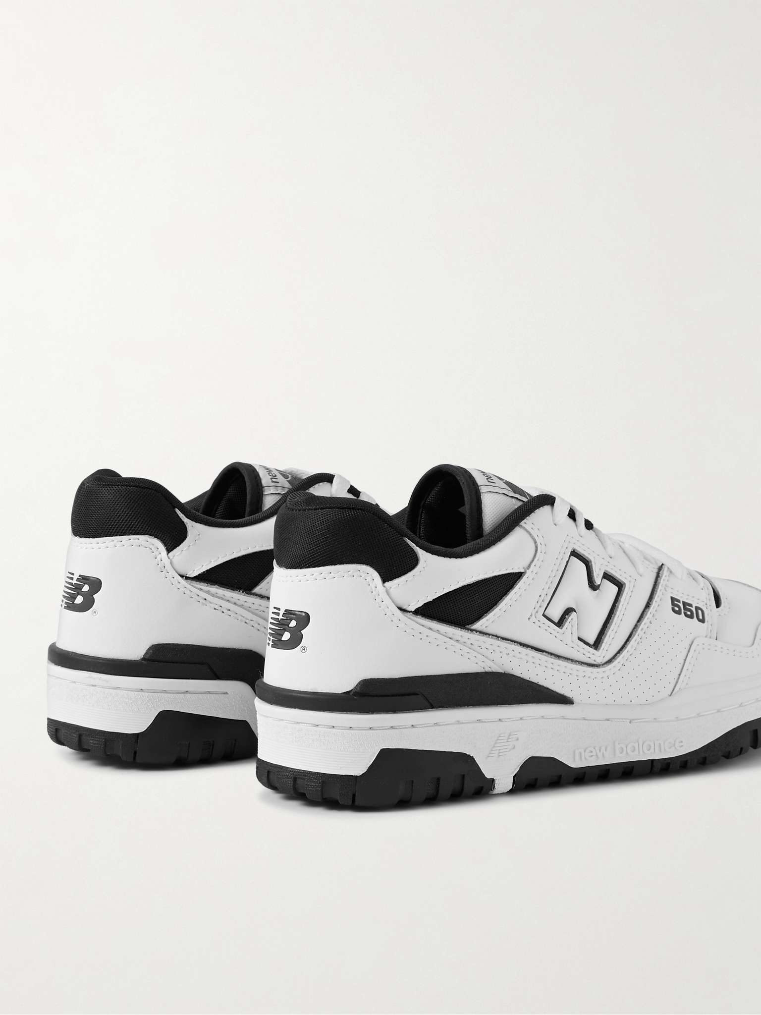 New Balance 550 Mesh-Trimmed Leather Sneakers | REVERSIBLE