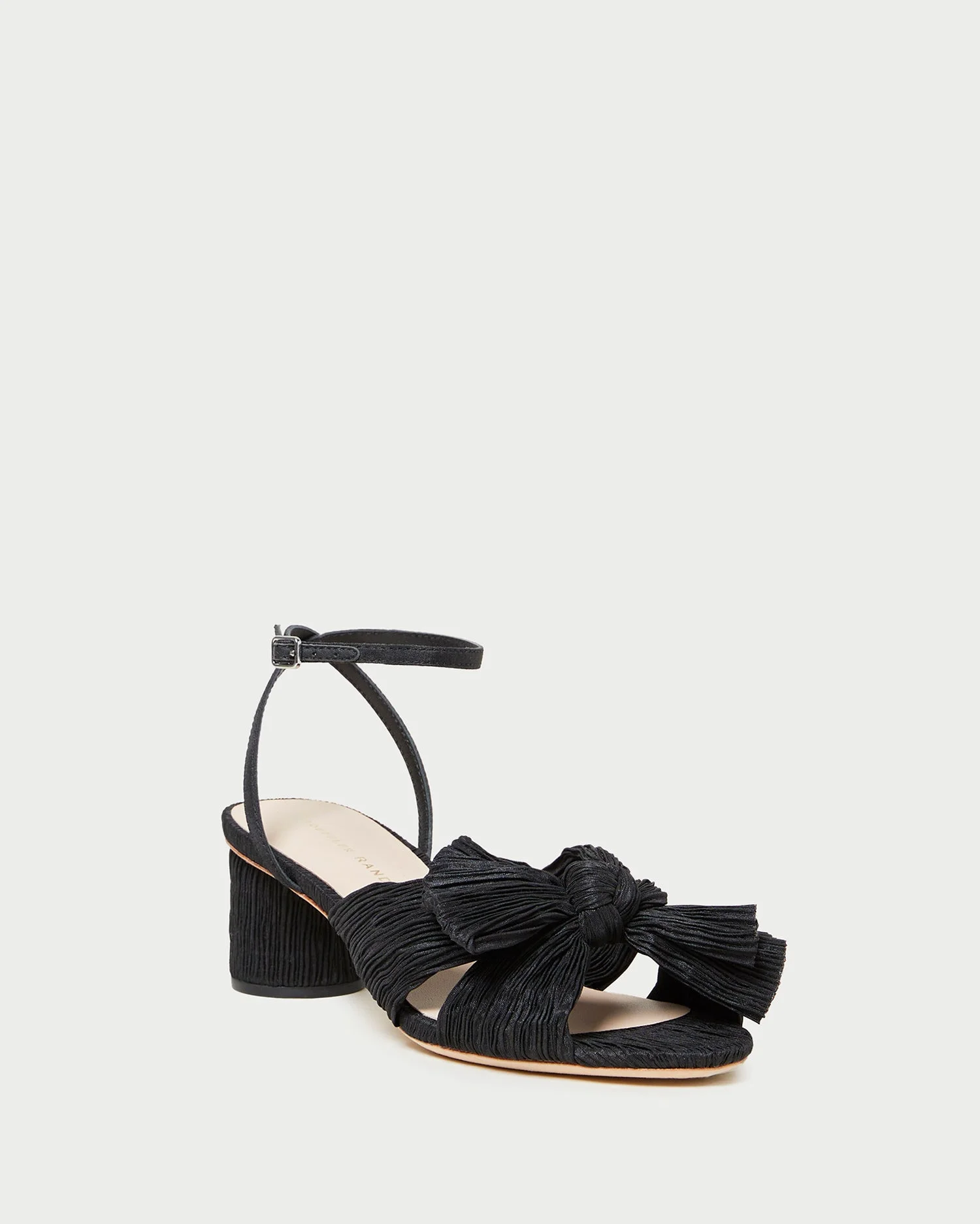 LOEFFLER RANDALL Dahlia Black Pleated Bow Heel - DAHLIA-PLFA-BLACK ...