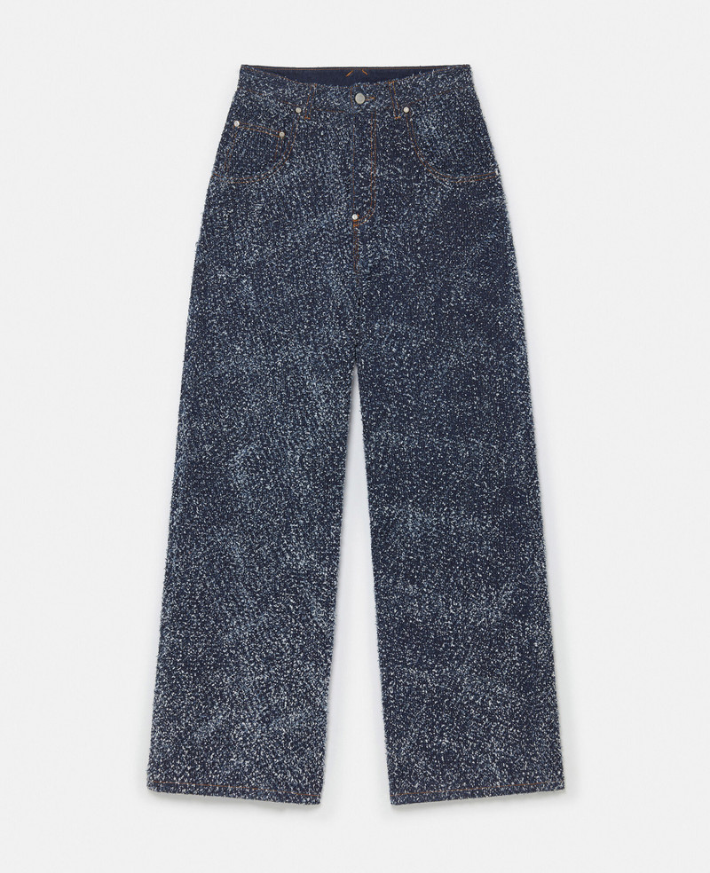 Stella McCartney High-Rise Denim Bouclé Jeans | REVERSIBLE