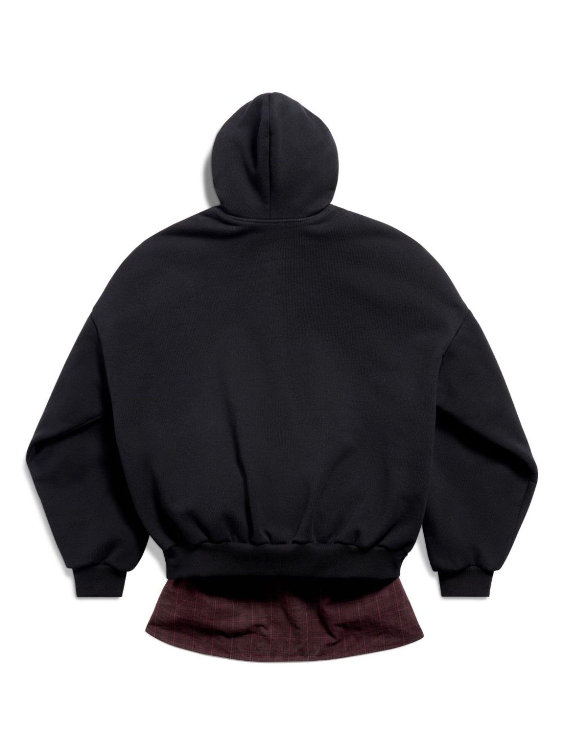 BALENCIAGA black Unity Sports layered zip-up hoodie | REVERSIBLE