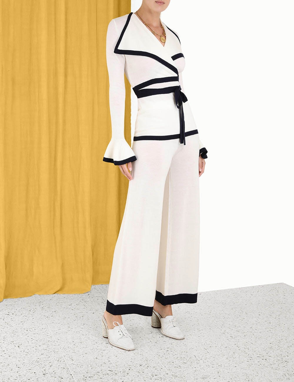 Zimmermann HIGH TIDE WIDE LEG PANTS | REVERSIBLE