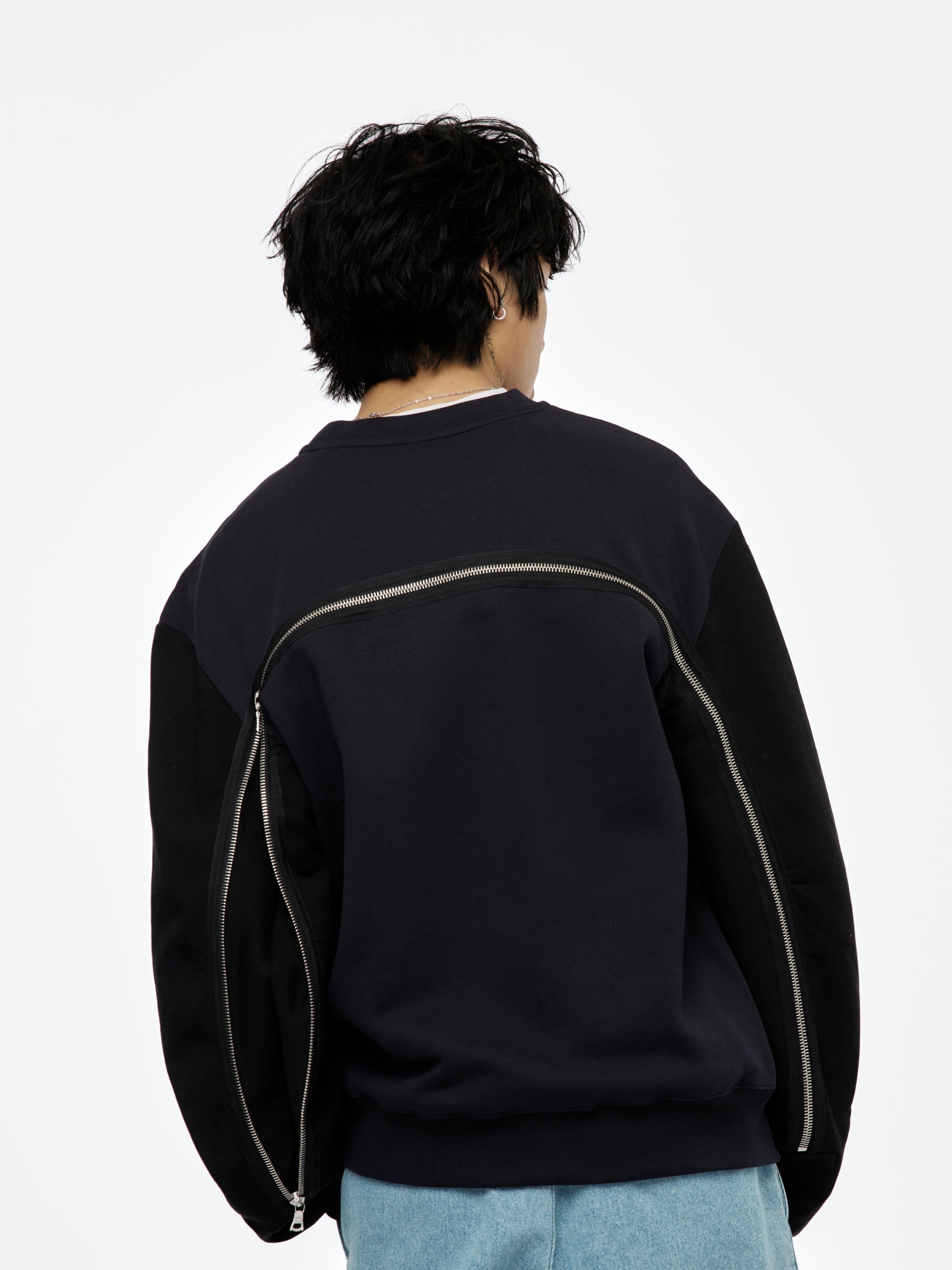 Dries Van Noten HARSON SWEATER (NAVY) | REVERSIBLE Dries Van Noten HARSON SWEATER (NAVY) | REVERSIBLE