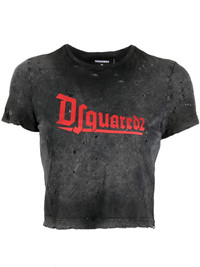 DSQUARED2 logo-print faded cotton T-shirt - S72GD0480S21600 | REVERSIBLE