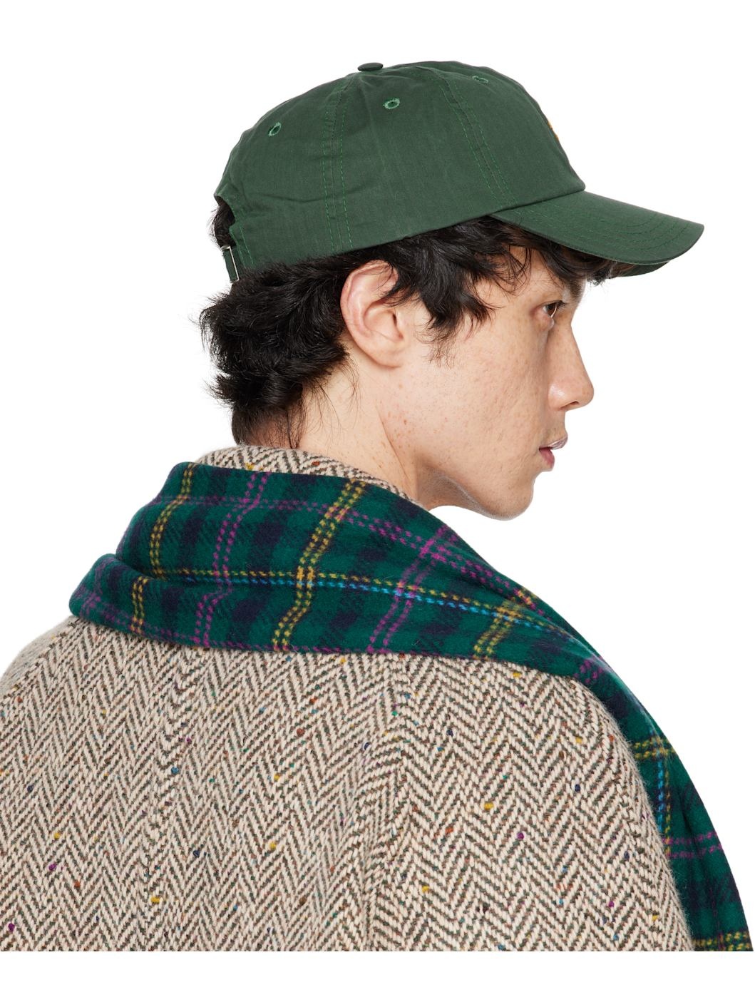 Drake's Green Chainstitch 'D' Baseball Cap | REVERSIBLE