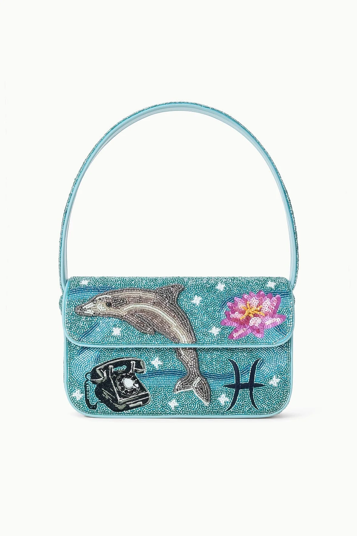 STAUD STAUD TOMMY ZODIAC BEADED BAG PISCES - H26R6001PB-PISC | REVERSIBLE
