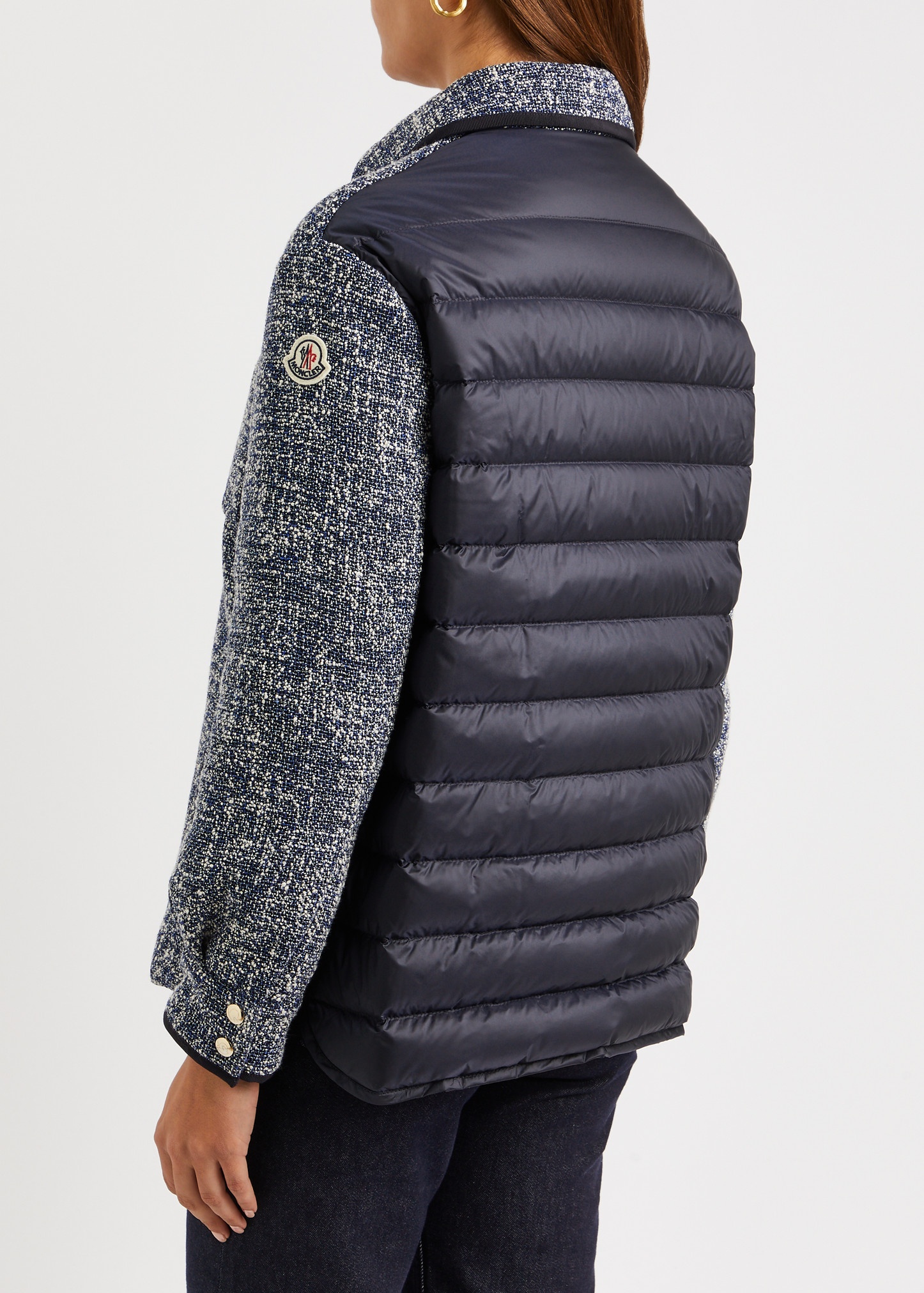Moncler Quilted shell and tweed jacket | REVERSIBLE