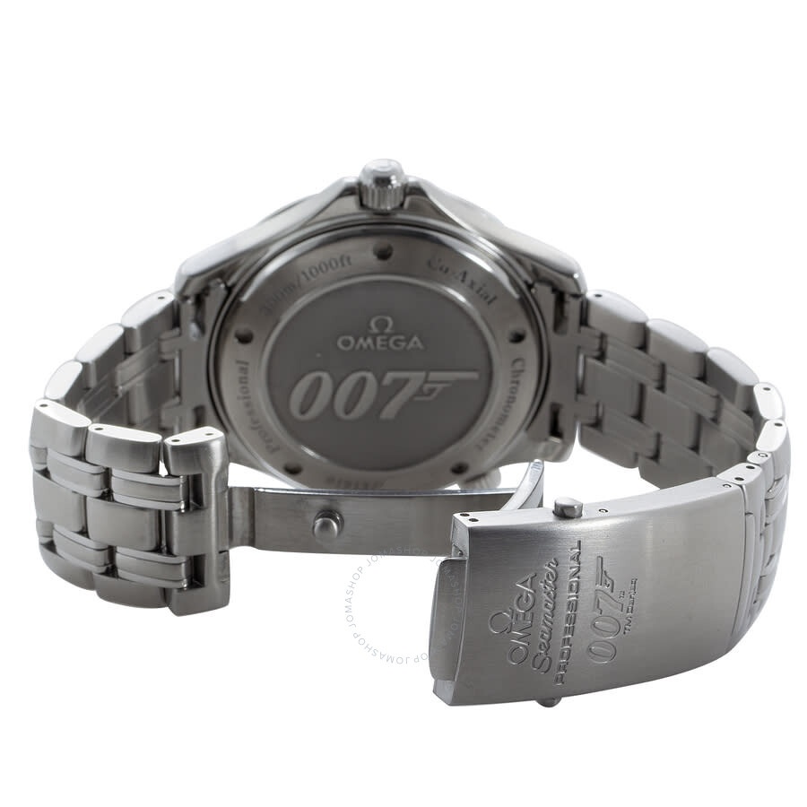 OMEGA Pre-owned Omega Seamaster James Bond 007 Automatic Blue Dial Men ...