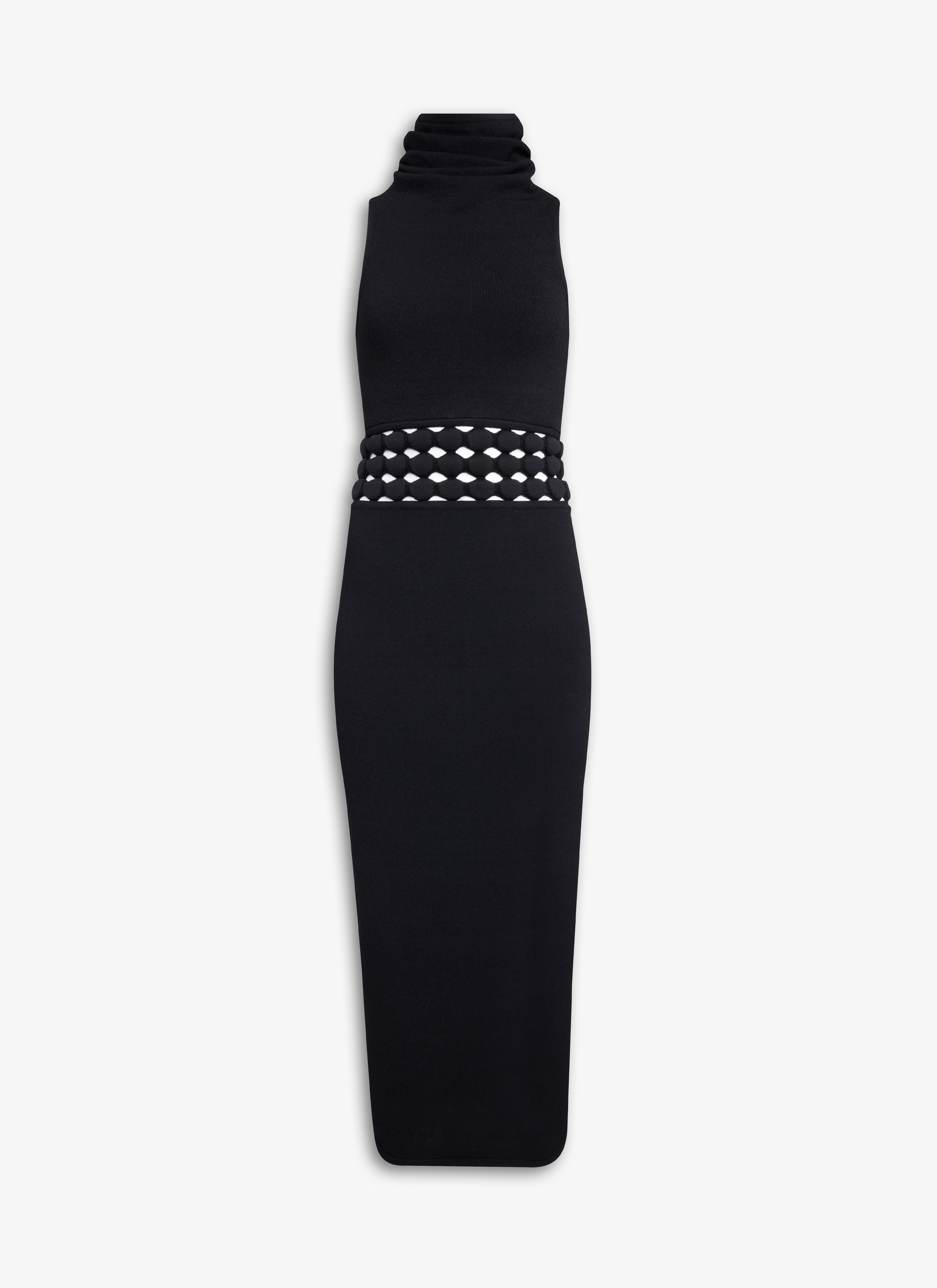 Alaïa HOODED DRESS WITH 3D PERFORATIONS | REVERSIBLE