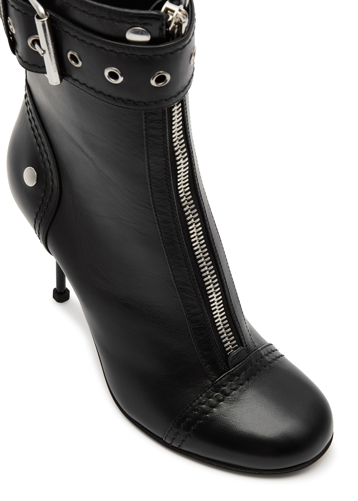Alexander McQueen 100 buckled leather ankle boots | harveynichols ...