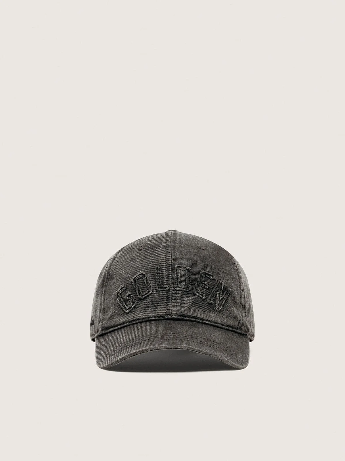 Golden Goose Anthracite baseball cap with tone-on-tone “Golden” patch ...