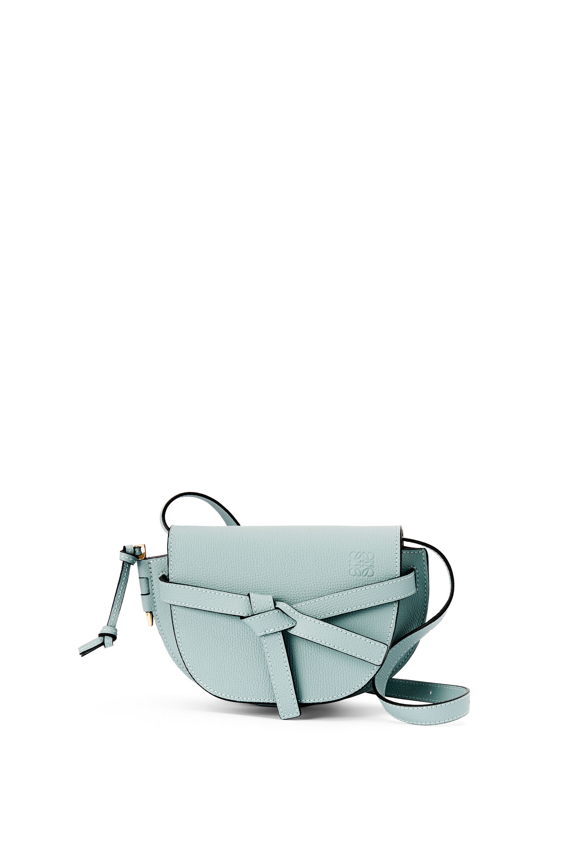 Loewe Mini Gate dual bag in pebble grain calfskin | REVERSIBLE