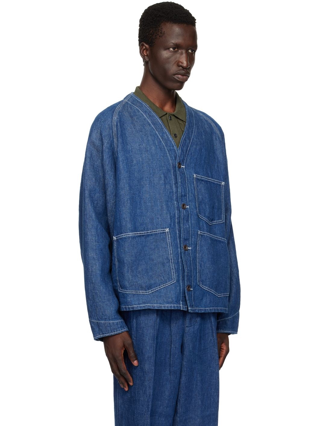 BEAMS PLUS Indigo Engineer Denim Jacket | REVERSIBLE