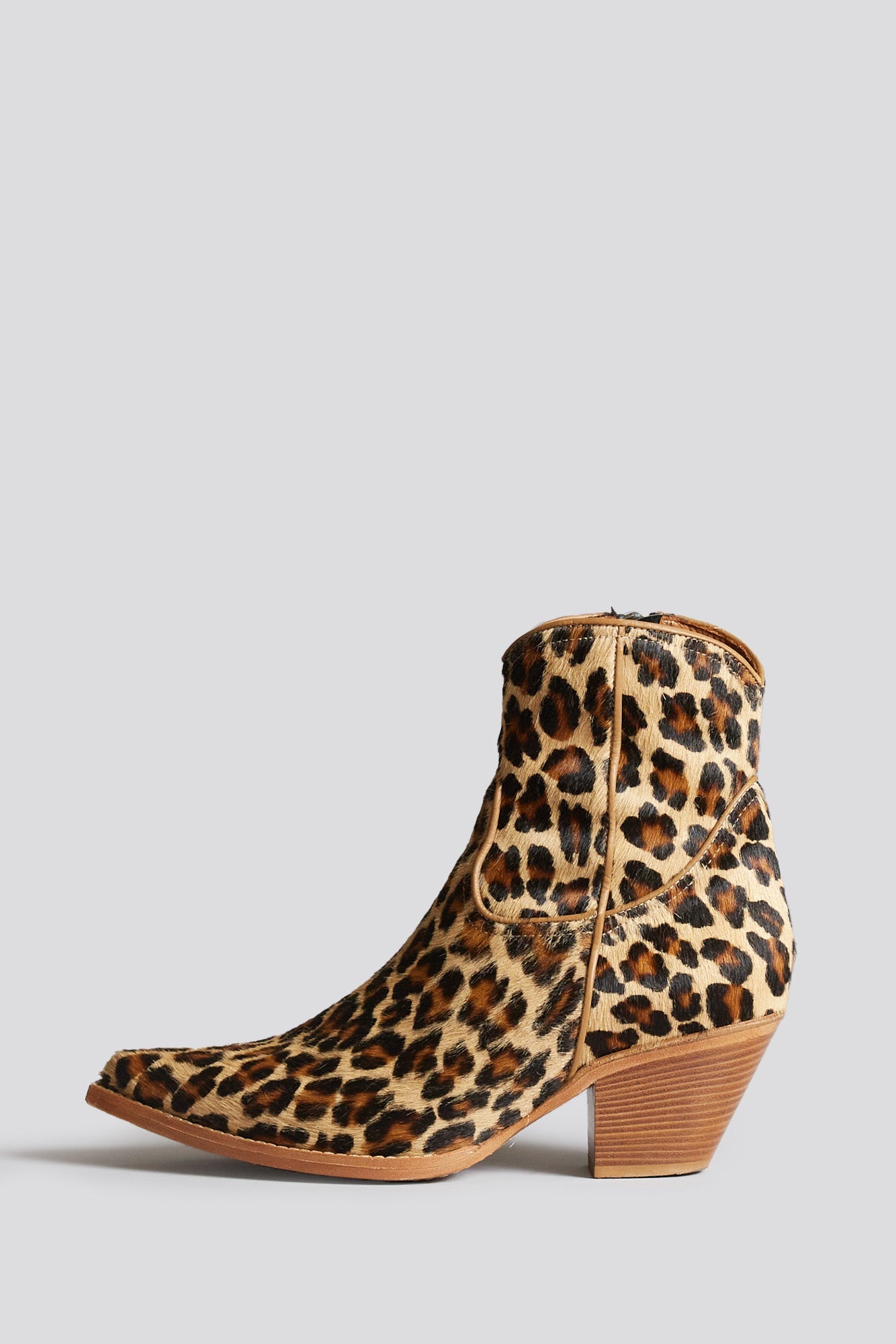 R13 SKINNY ANKLE COWBOY BOOT - LEOPARD | REVERSIBLE