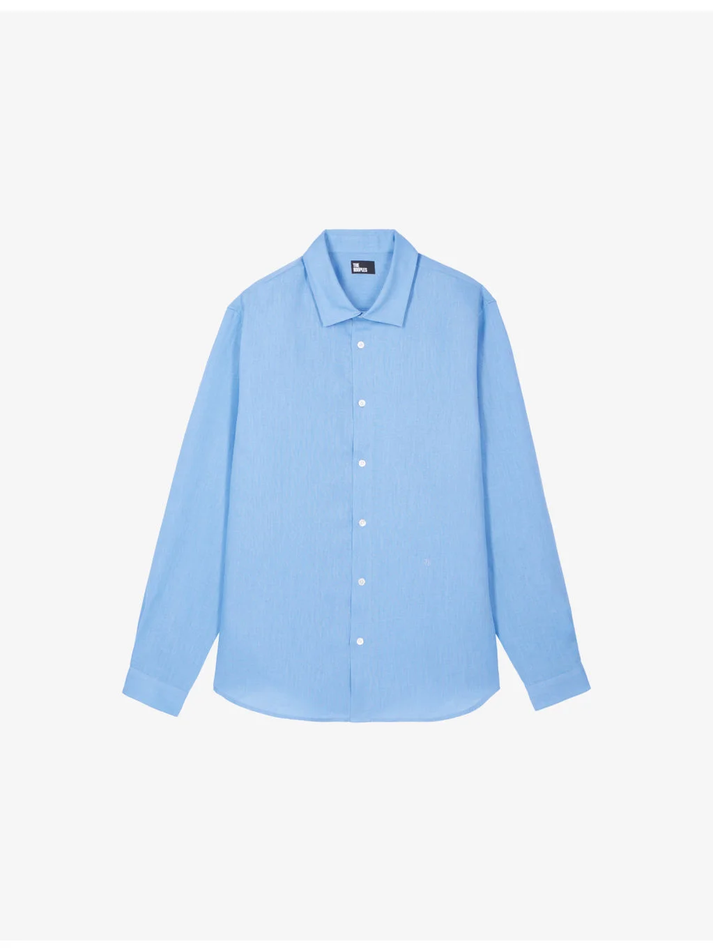 The Kooples Logo-Embroidered Slim-Fit Linen Shirt - R04596397 | REVERSIBLE