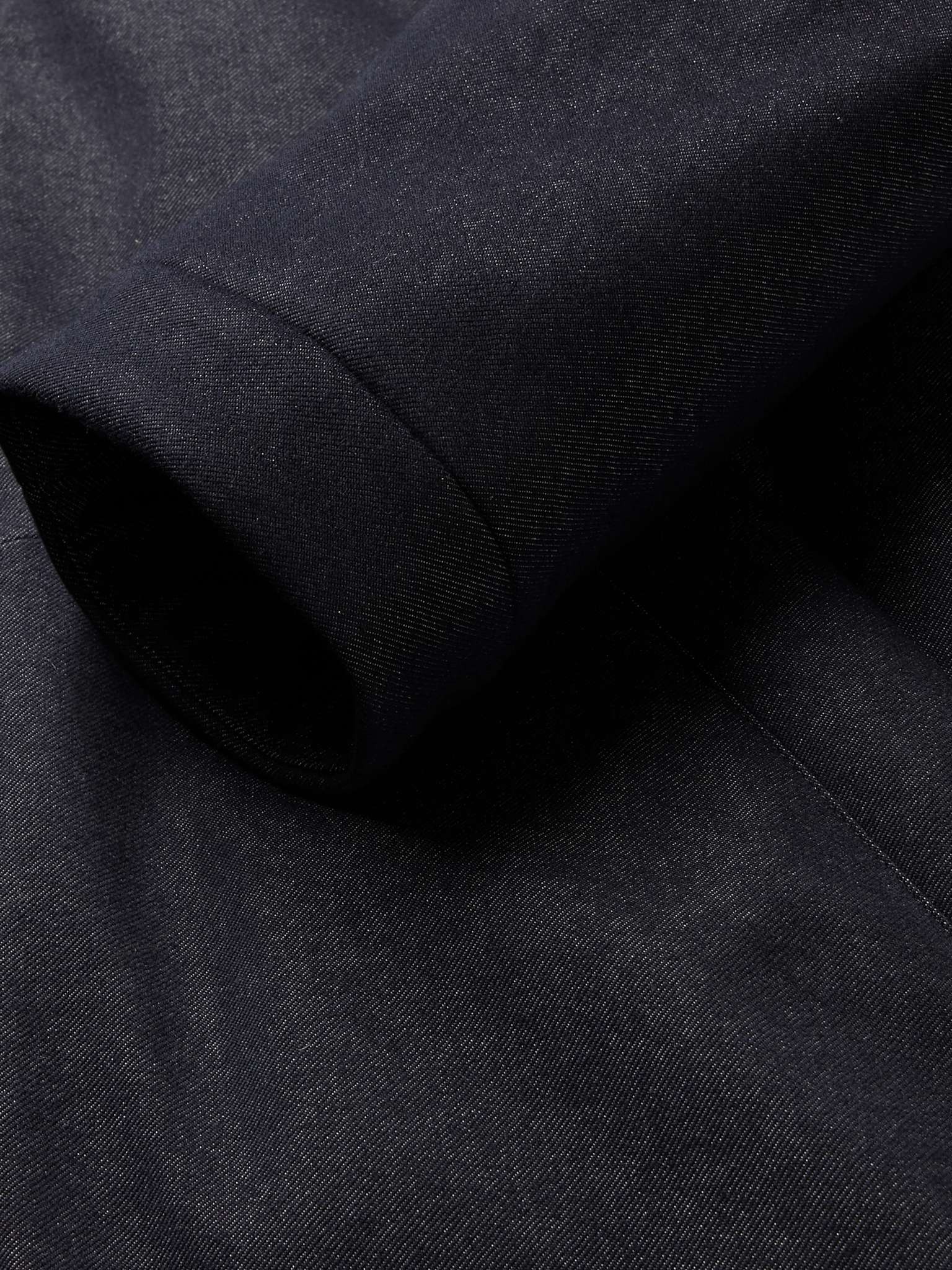 Loro Piana Storm System Virgin Wool-Blend Denim Bomber Jacket | REVERSIBLE