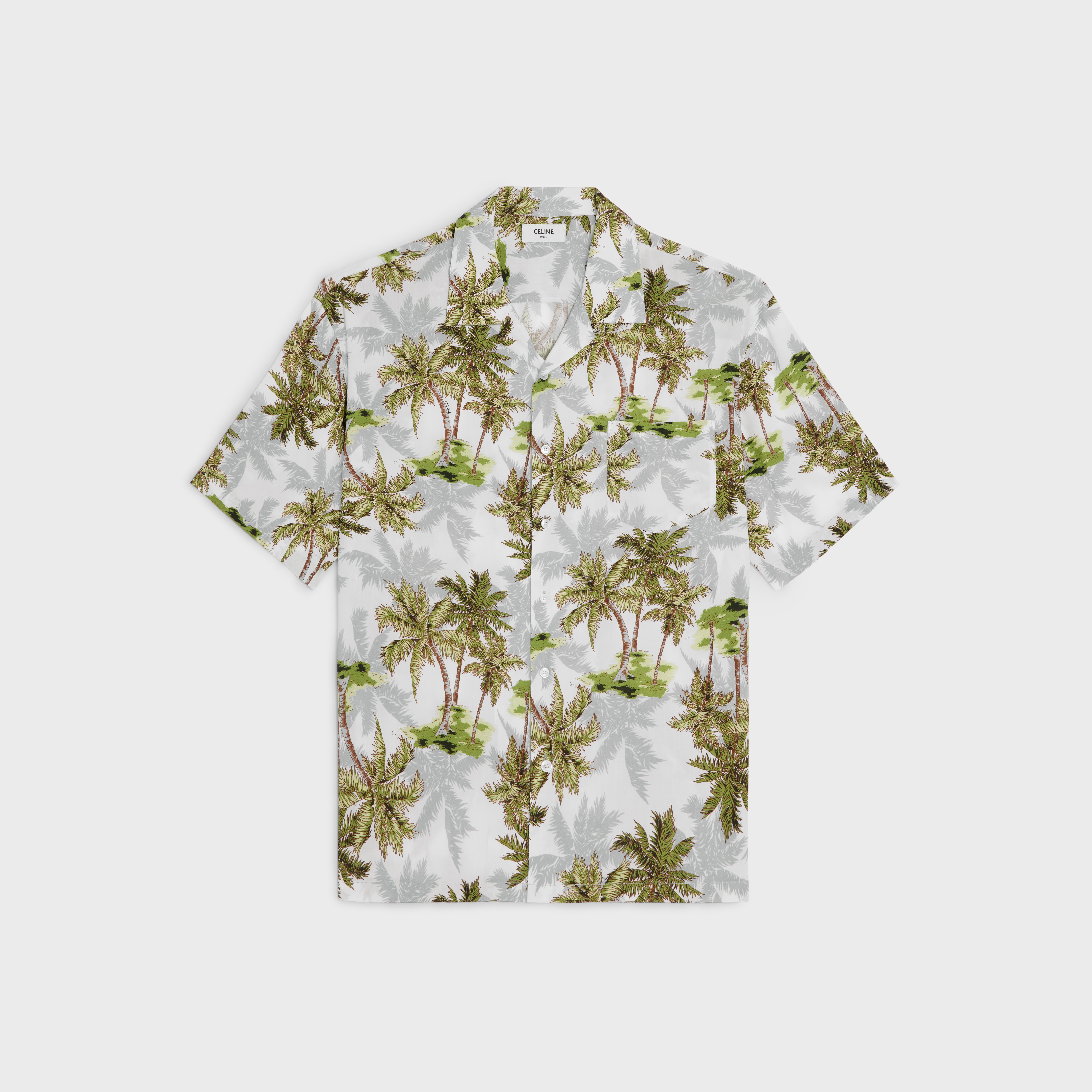 CELINE hawaiian shirt in printed viscose | REVERSIBLE CELINE hawaiian shirt in printed viscose | REVERSIBLE