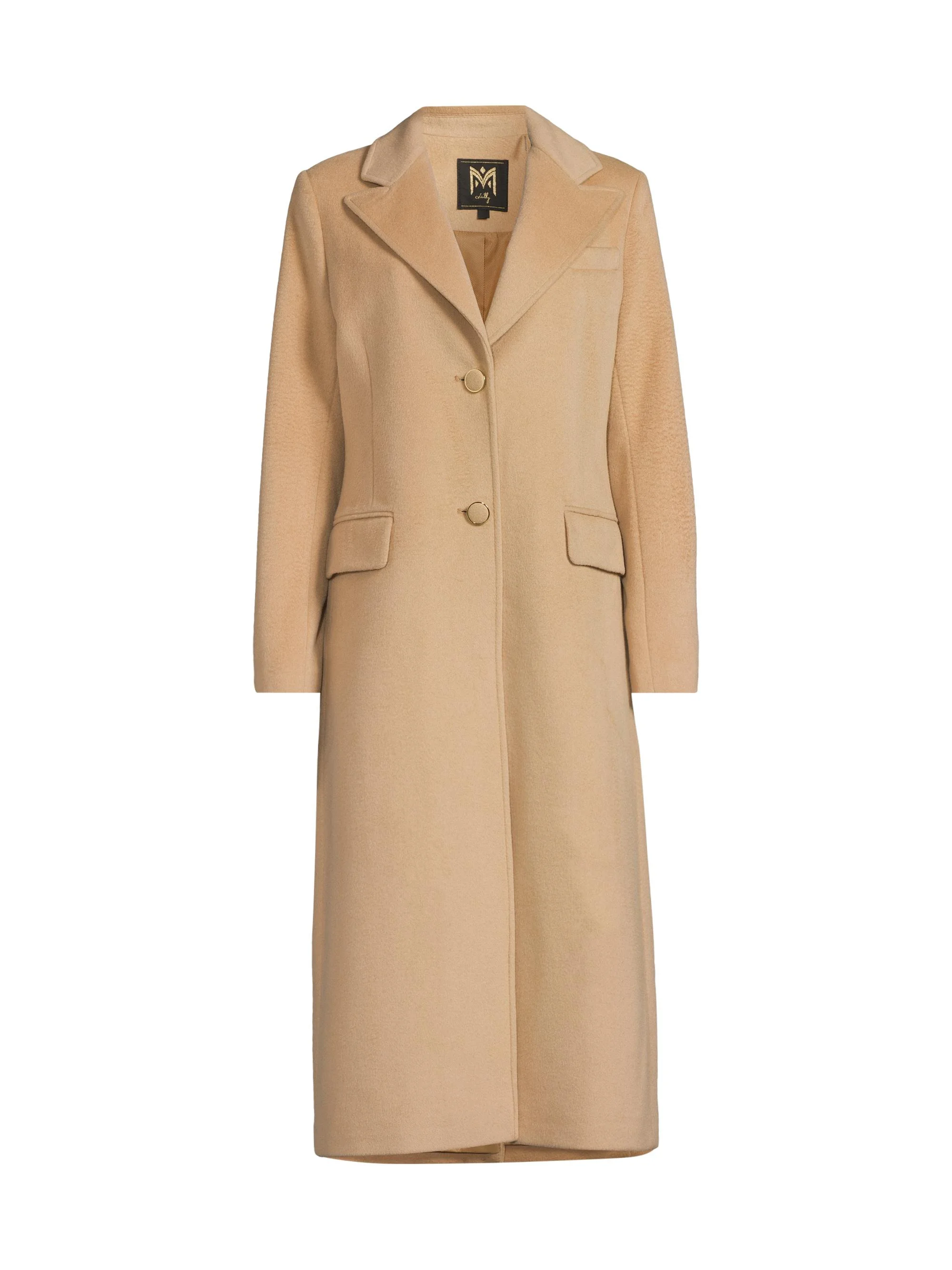 MILLY Women's Wool-Blend Single-Breasted Maxi Coat - Camel ...