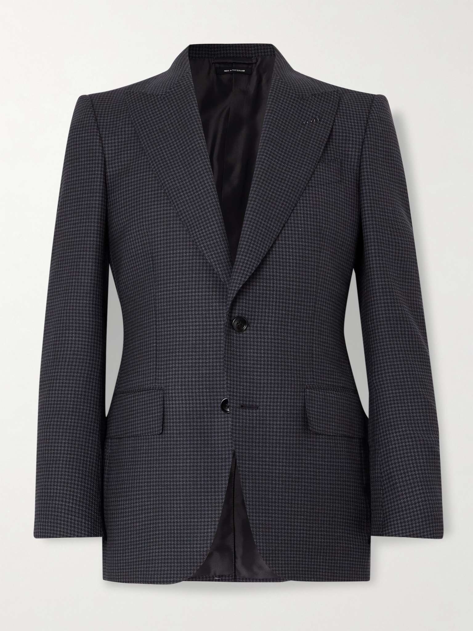 TOM FORD Dyllan Houndstooth Wool-Blend Suit Jacket | REVERSIBLE