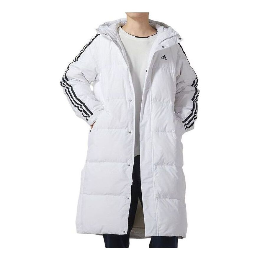 adidas Adidas 3-Stripes Long Down Jackets 'White' IT8713 | REVERSIBLE