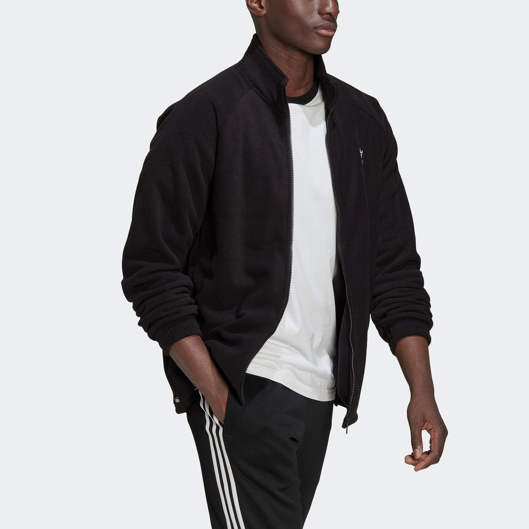 adidas adidas originals Adicolor Classics Trefoil Teddy Fleece Jacket ...