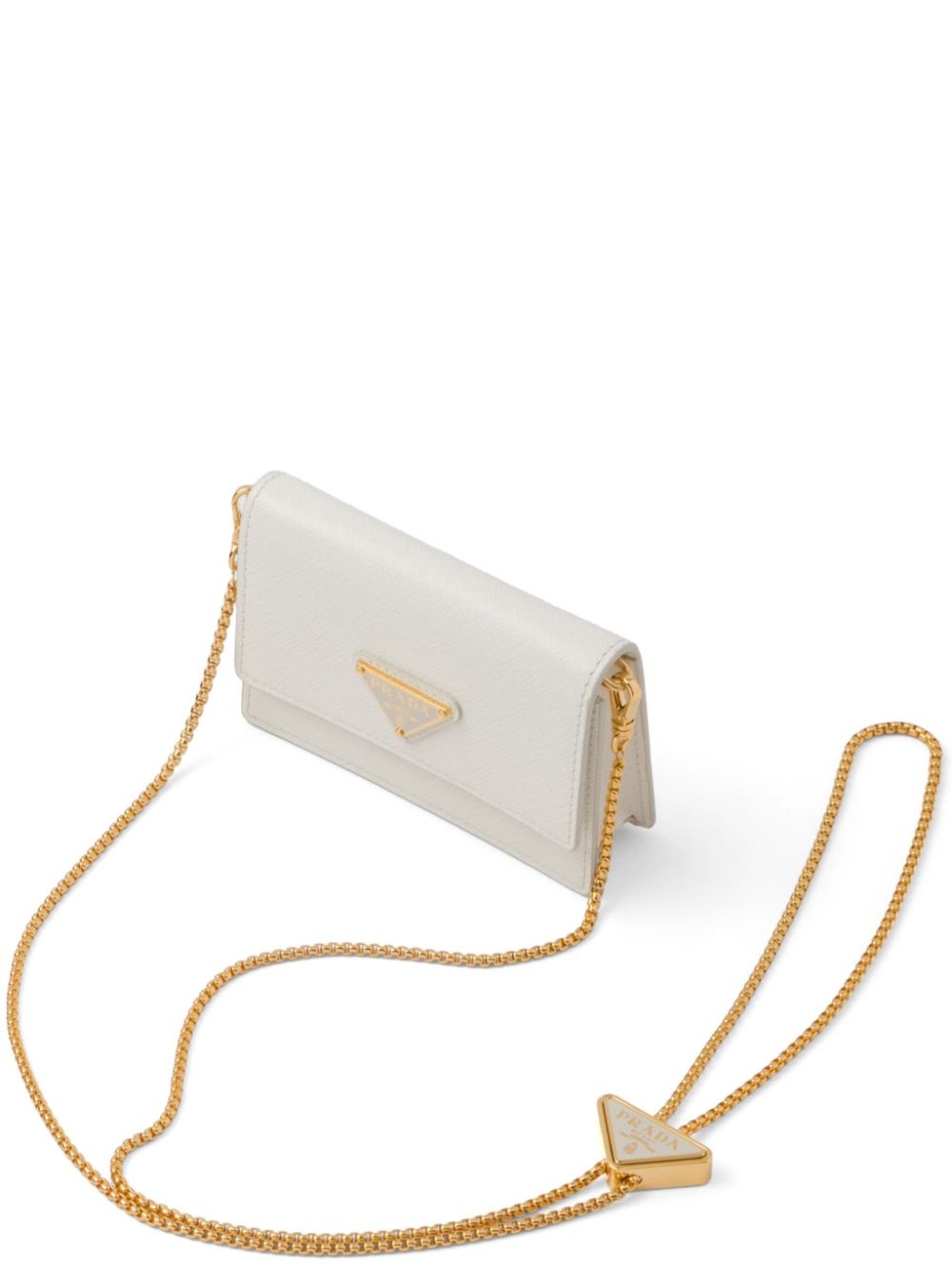 Prada enamel triangle logo wallet-on-chain bag | REVERSIBLE