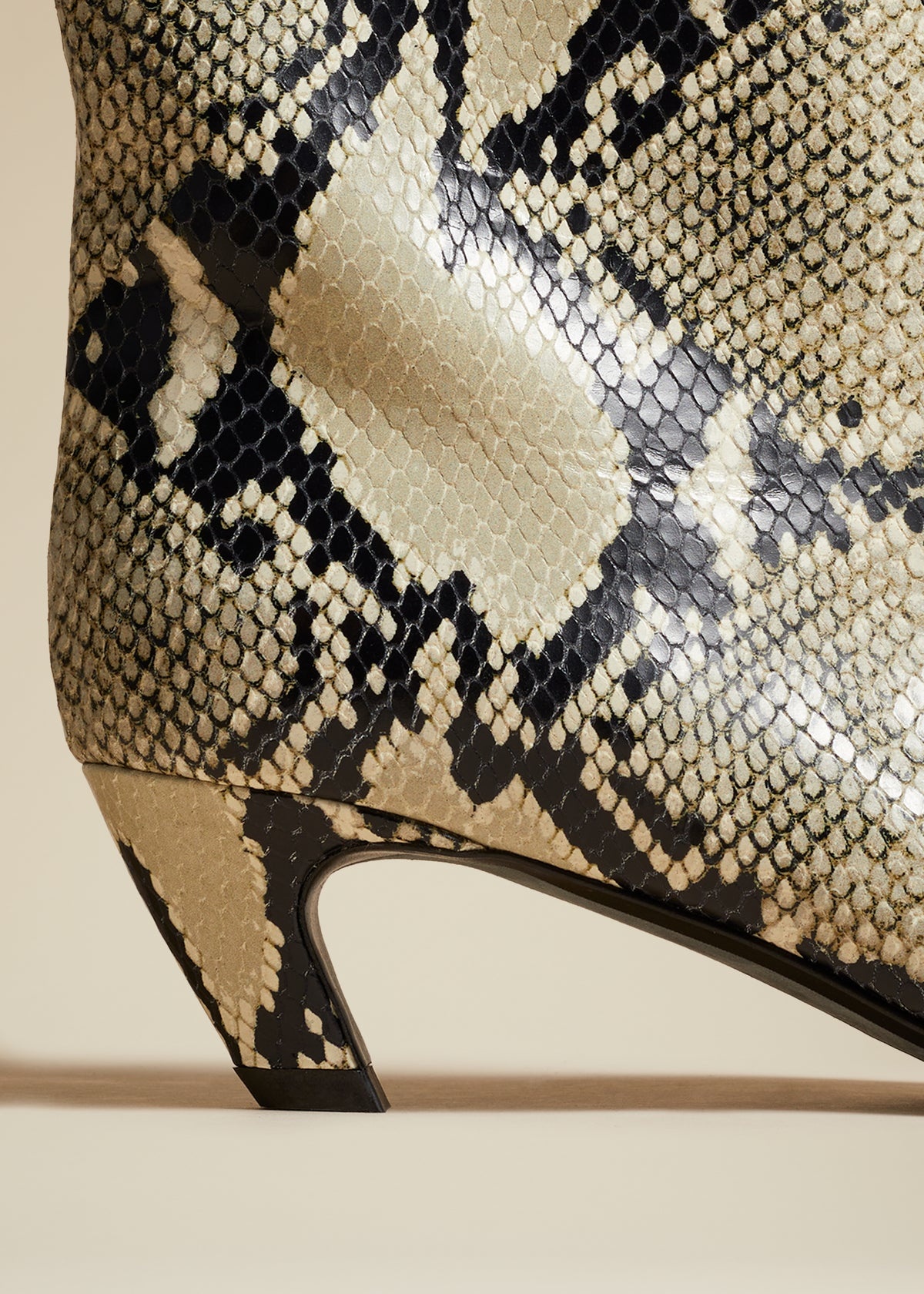 KHAITE The Davis Boot in Python-Embossed Leather | REVERSIBLE