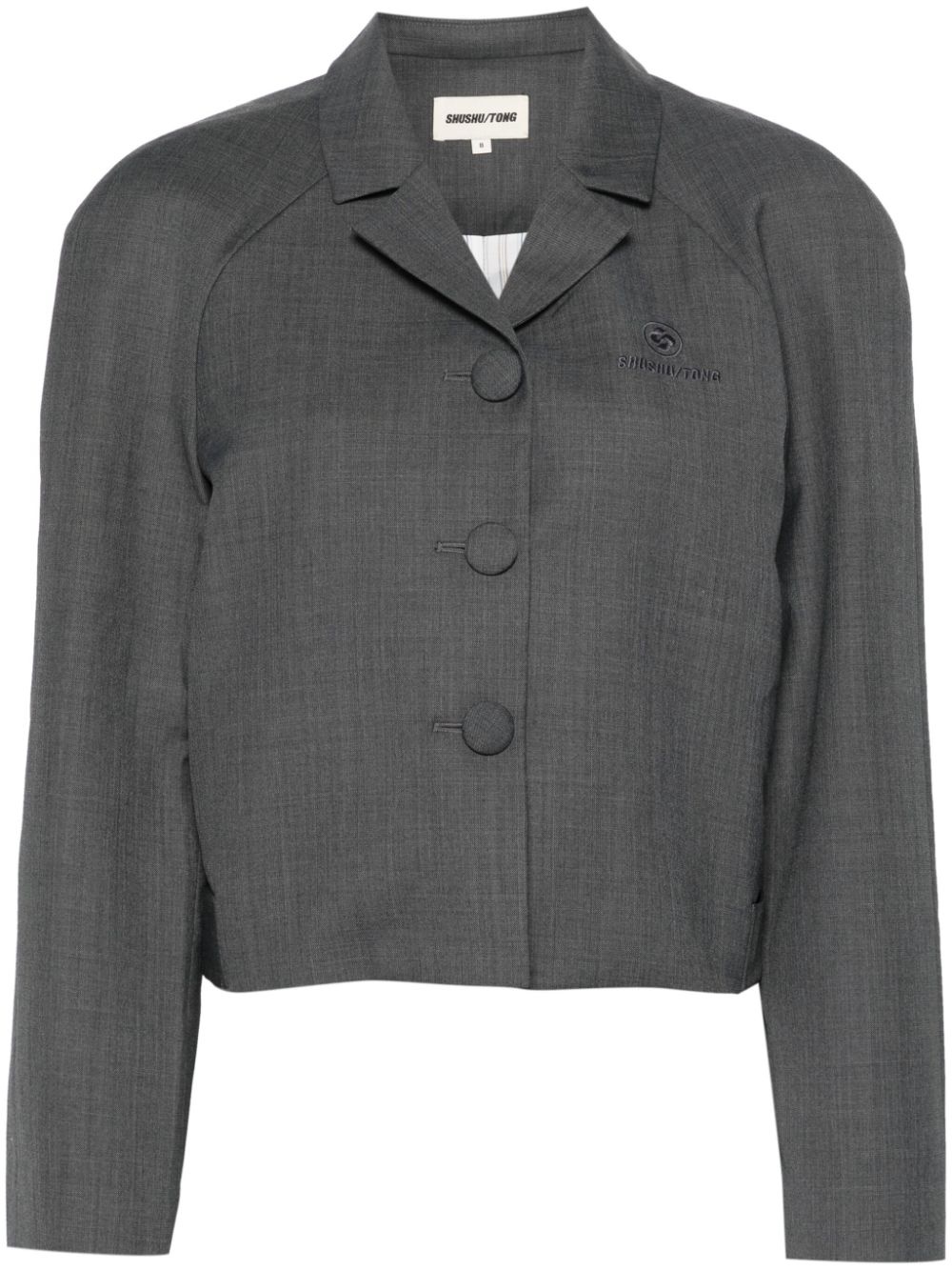 SHUSHU/TONG logo-embroidered chambray jacket | REVERSIBLE