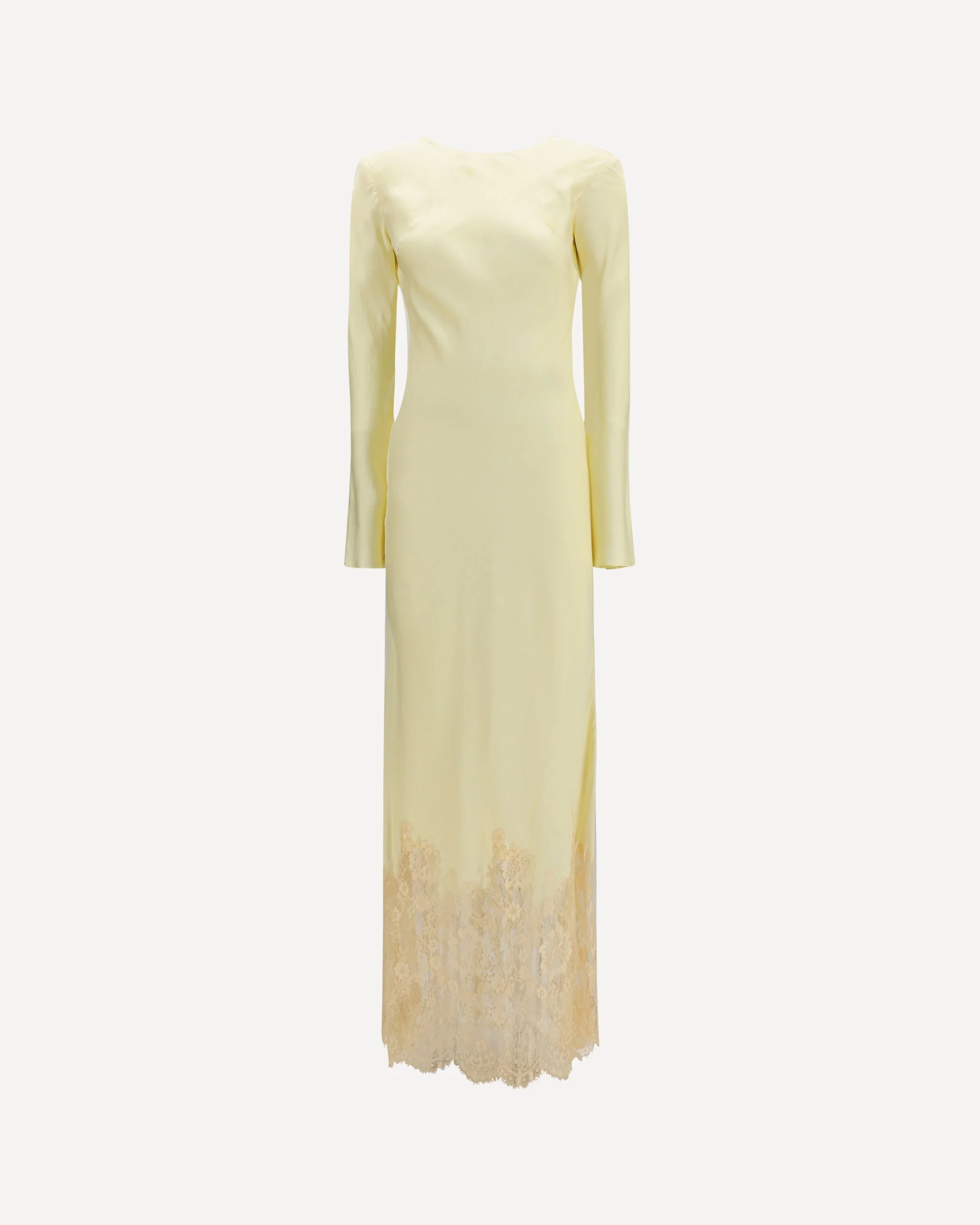 self-portrait Long viscose Dress - PF26046XY_YELLOW | REVERSIBLE