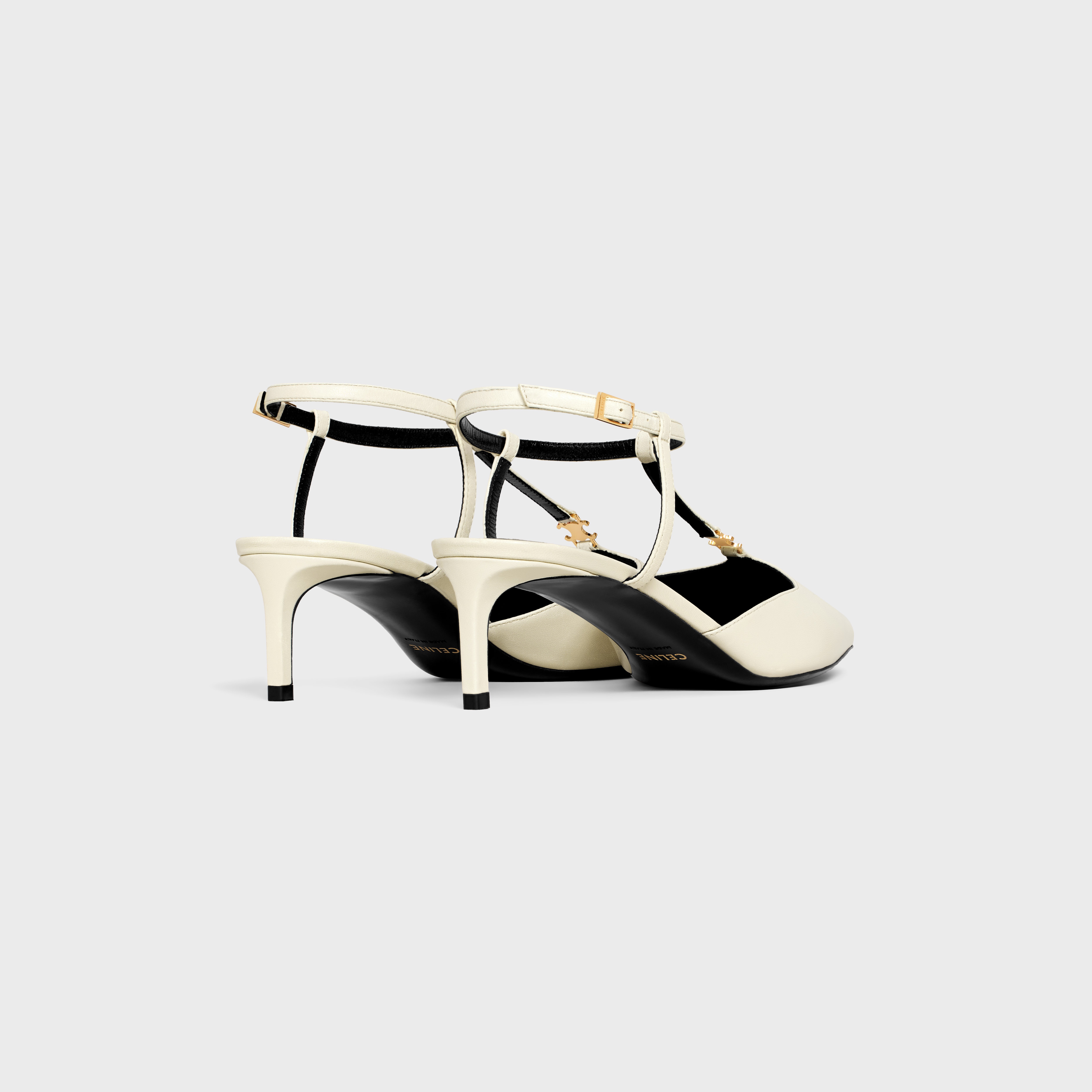 CELINE CELINE KITTEN T-BAR STRAP PUMP in LAMBSKIN | REVERSIBLE