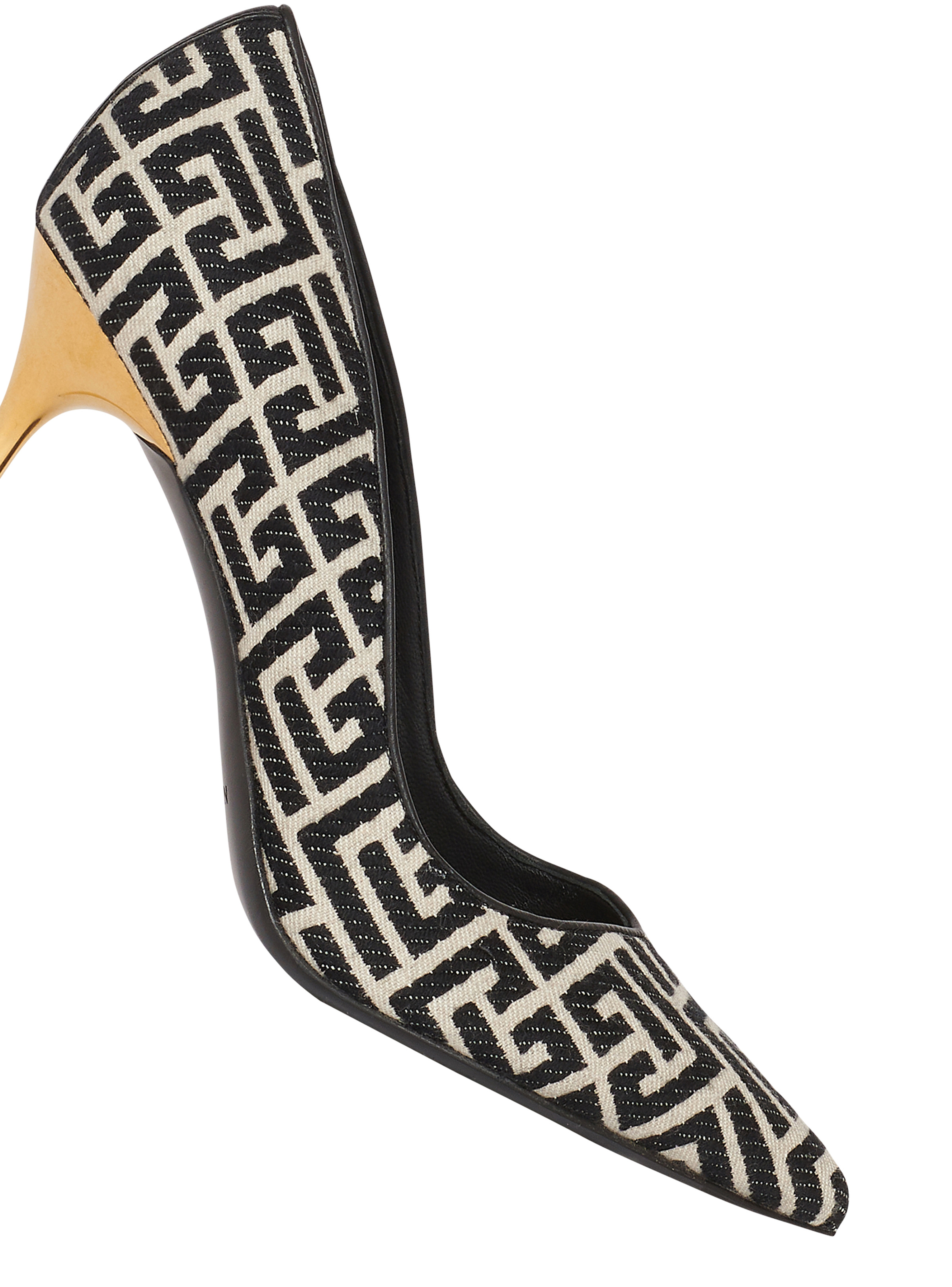 Balmain Ruby stilettos with jacquard monogram | REVERSIBLE