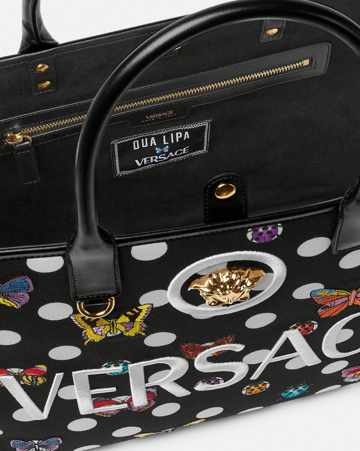 VERSACE Butterflies Large Tote Bag | REVERSIBLE