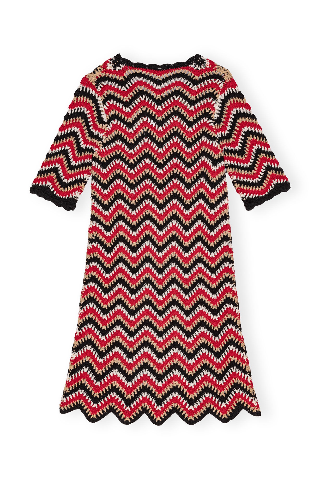 Ganni Cotton Crochet Mini Dress Reversible