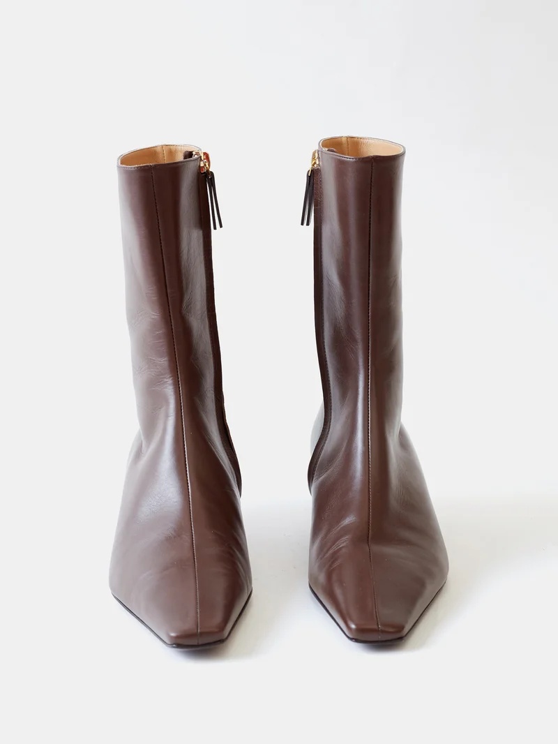 The Row Shrimpton 35 leather ankle boots | matchesfashion | REVERSIBLE