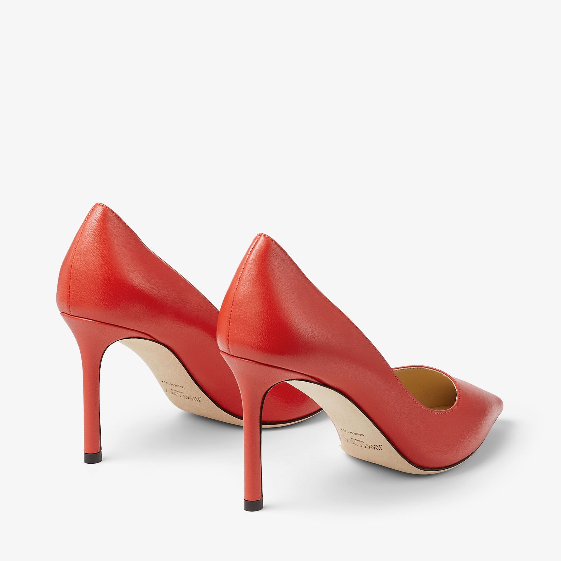 JIMMY CHOO Romy 85 Paprika Nappa Leather Pumps | REVERSIBLE