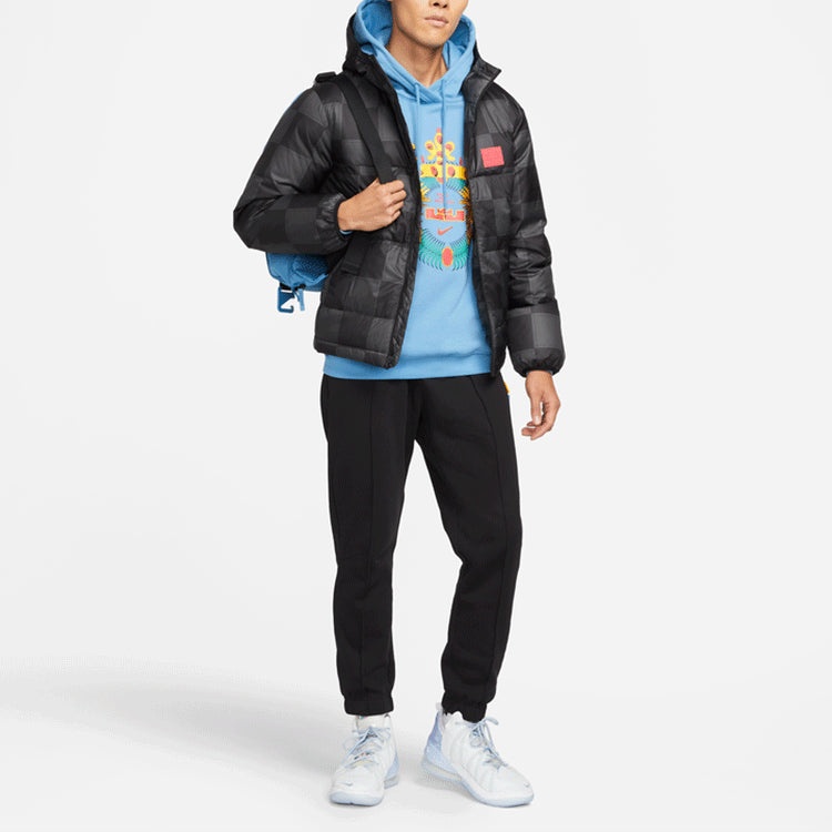 Nike Men's Nike Lebron Grid Basketball Sports Stay Warm Hooded Down ...
