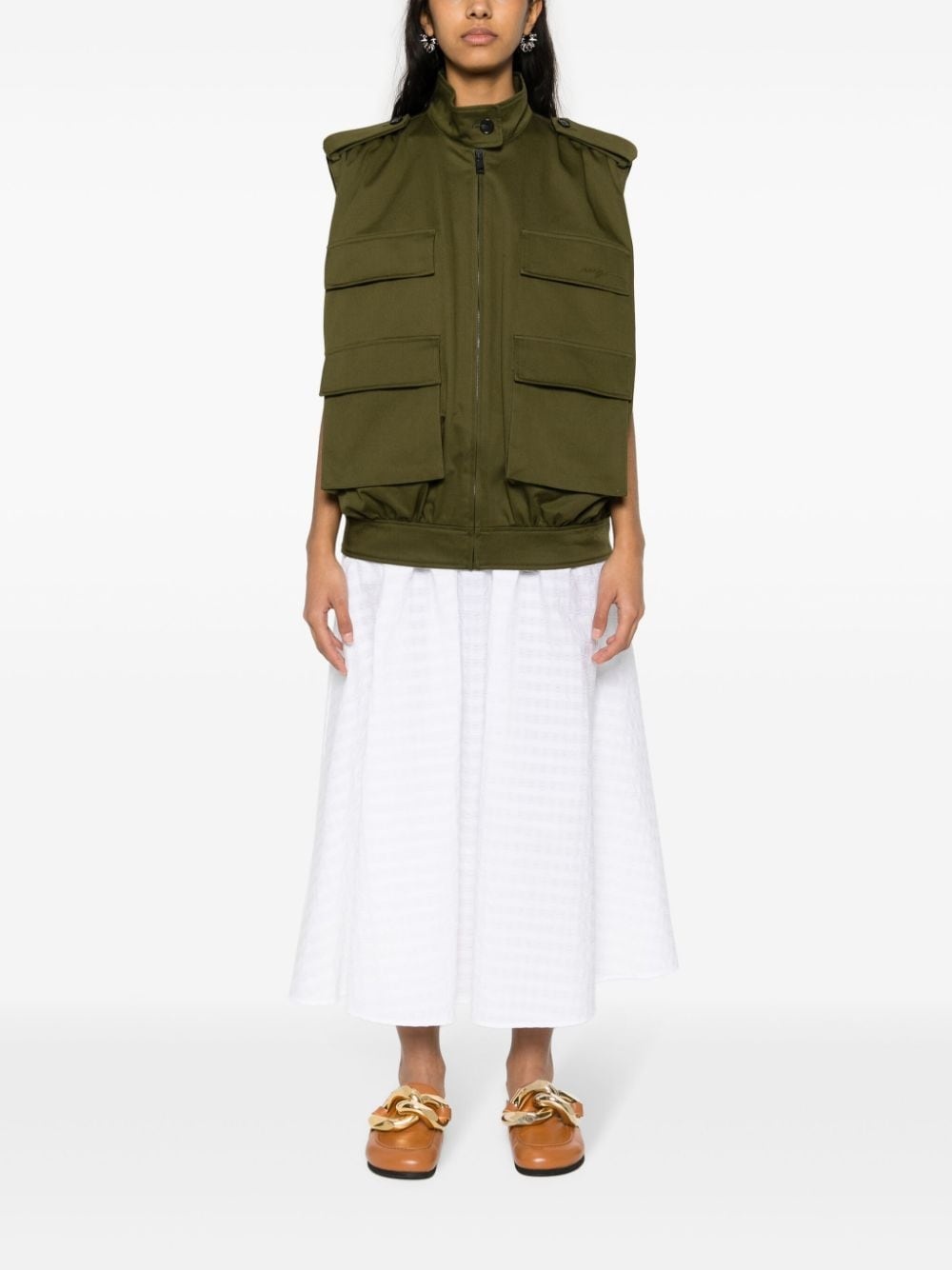 MSGM cotton cargo gillet | REVERSIBLE