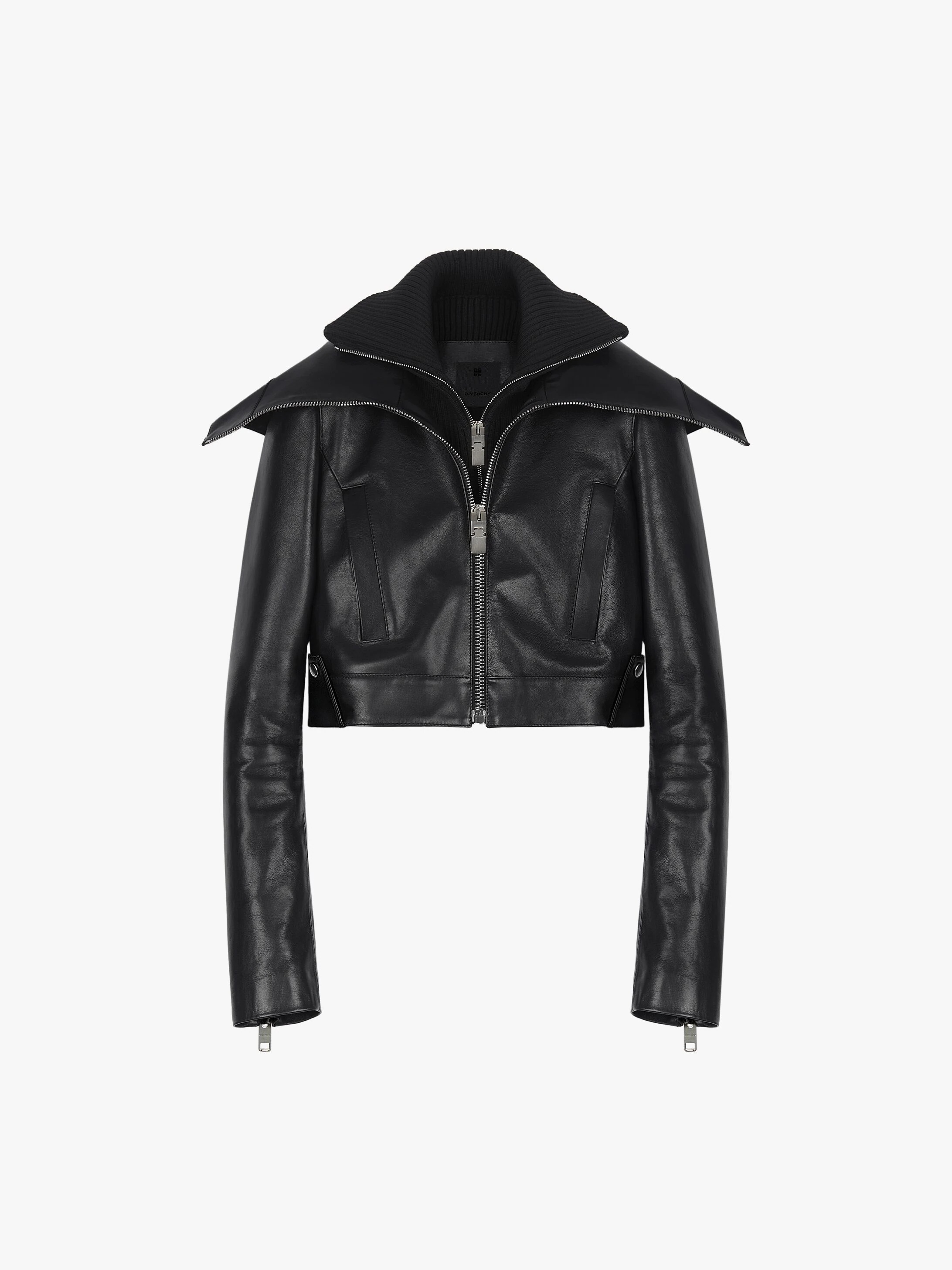 Givenchy BIKER JACKET IN LEATHER WITH DOUBLE COLLAR | REVERSIBLE