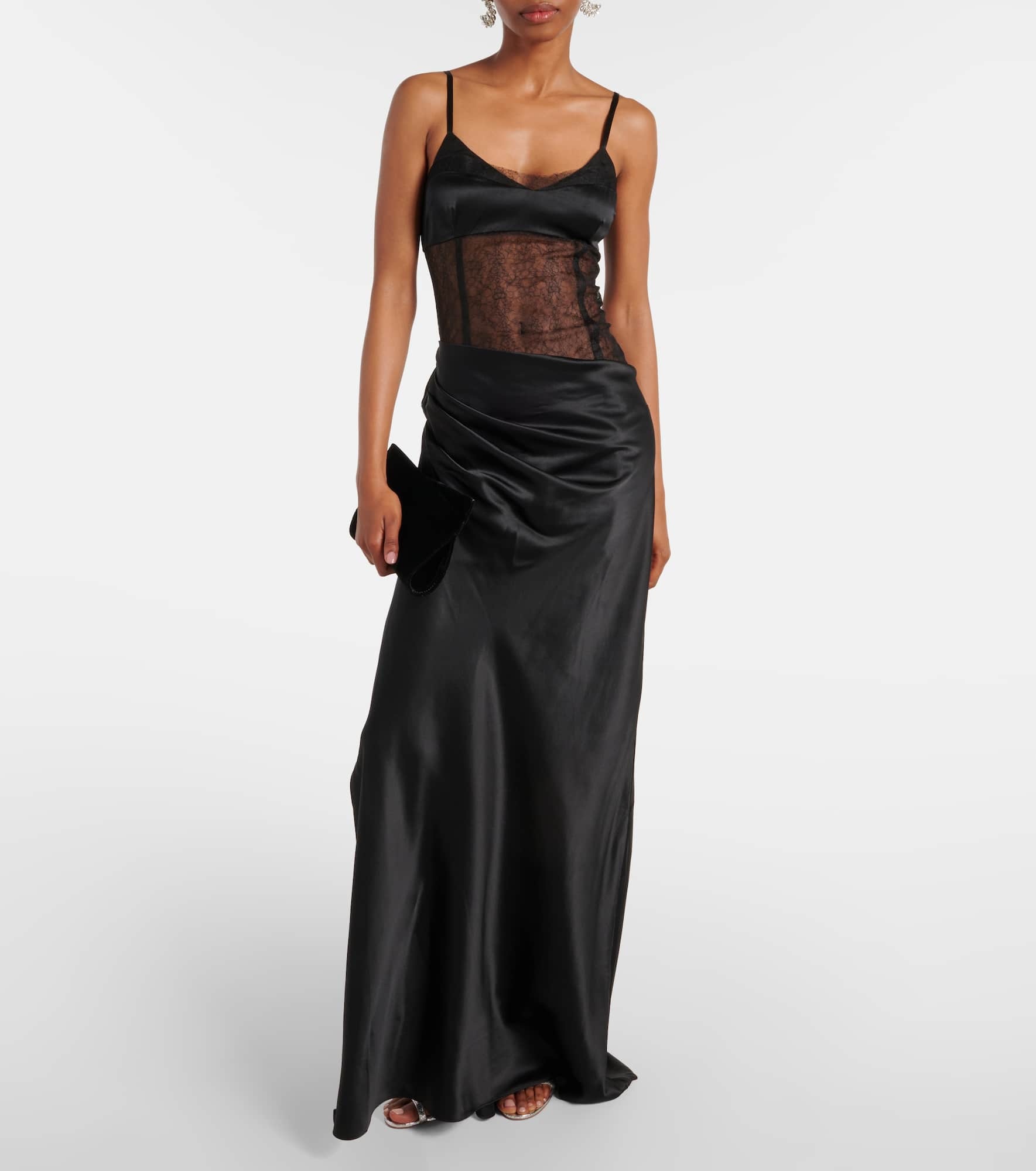 SIR. Dunya draped silk satin gown | REVERSIBLE