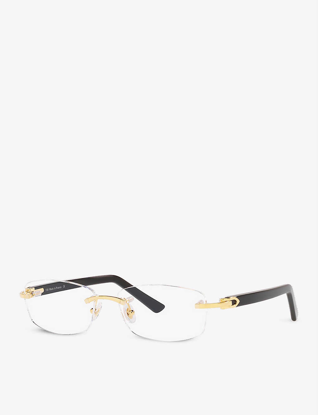 Cartier CT0048O rectangle-frame metal eyeglasses | REVERSIBLE