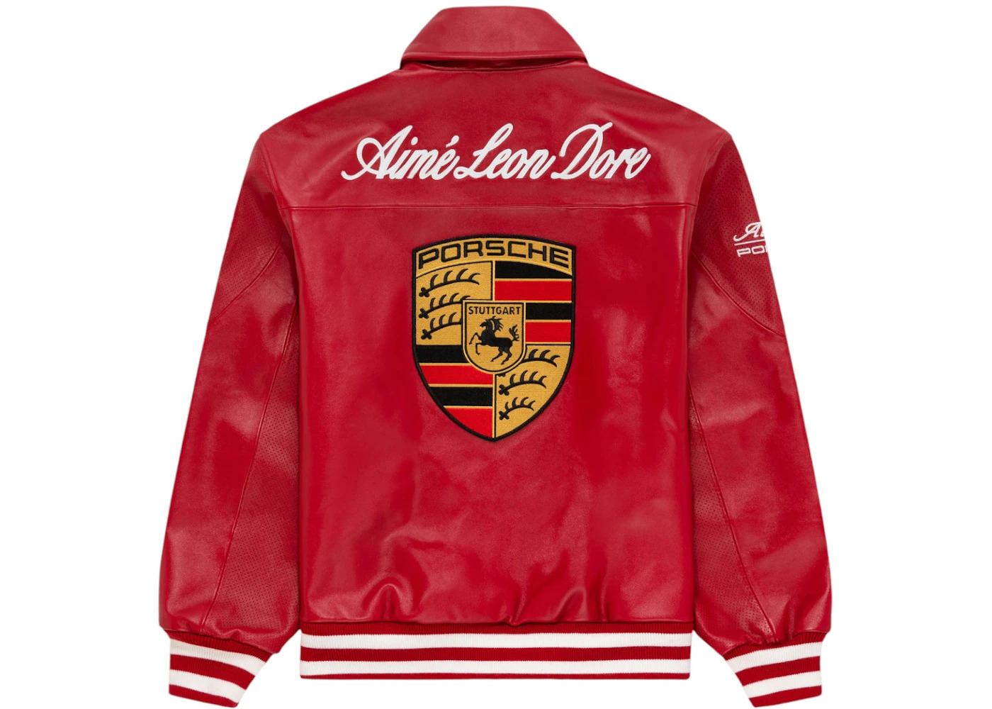 AIMÉ LEON DORE Aime Leon Dore x Porsche 993 Turbo Leather Club Jacket ...