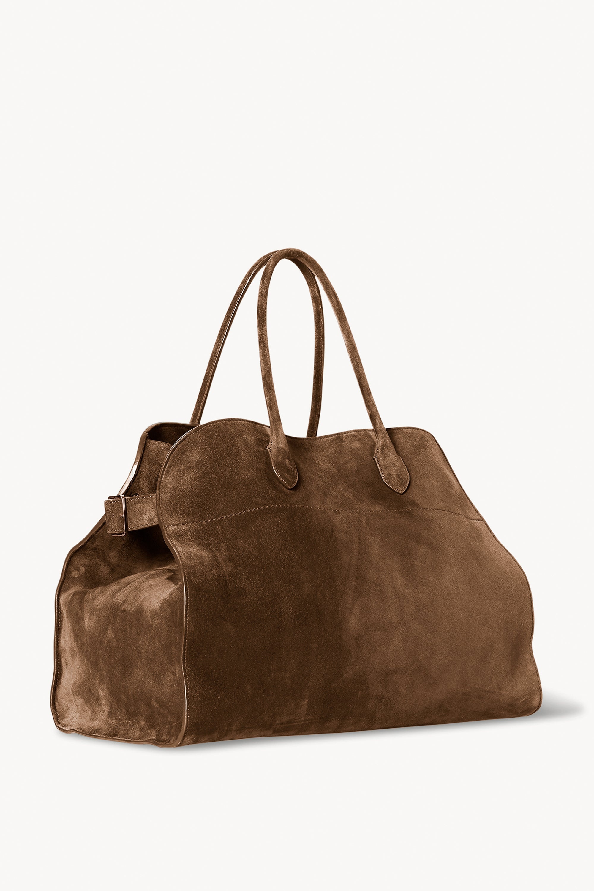 The Row Soft Margaux 17 Bag in Suede | REVERSIBLE