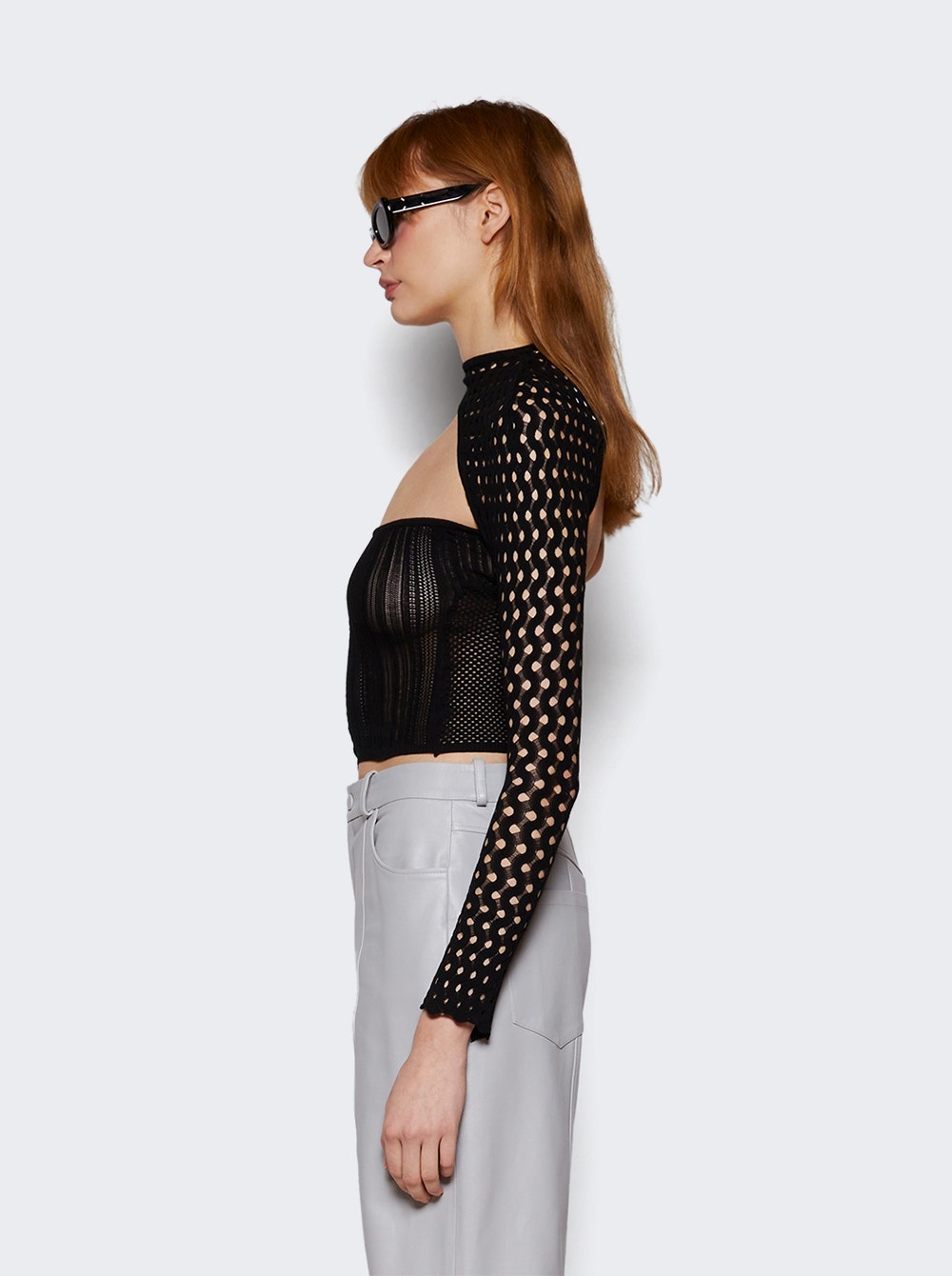 ROBERTA EINER Asymmetric Mali Top Black | REVERSIBLE