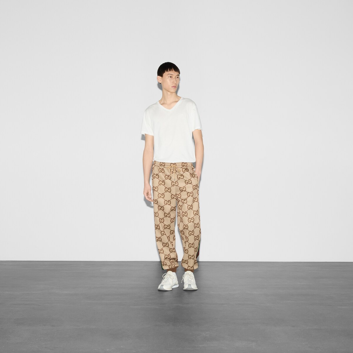 GUCCI Jumbo GG jogging pant with Web | REVERSIBLE GUCCI Jumbo GG jogging pant with Web | REVERSIBLE