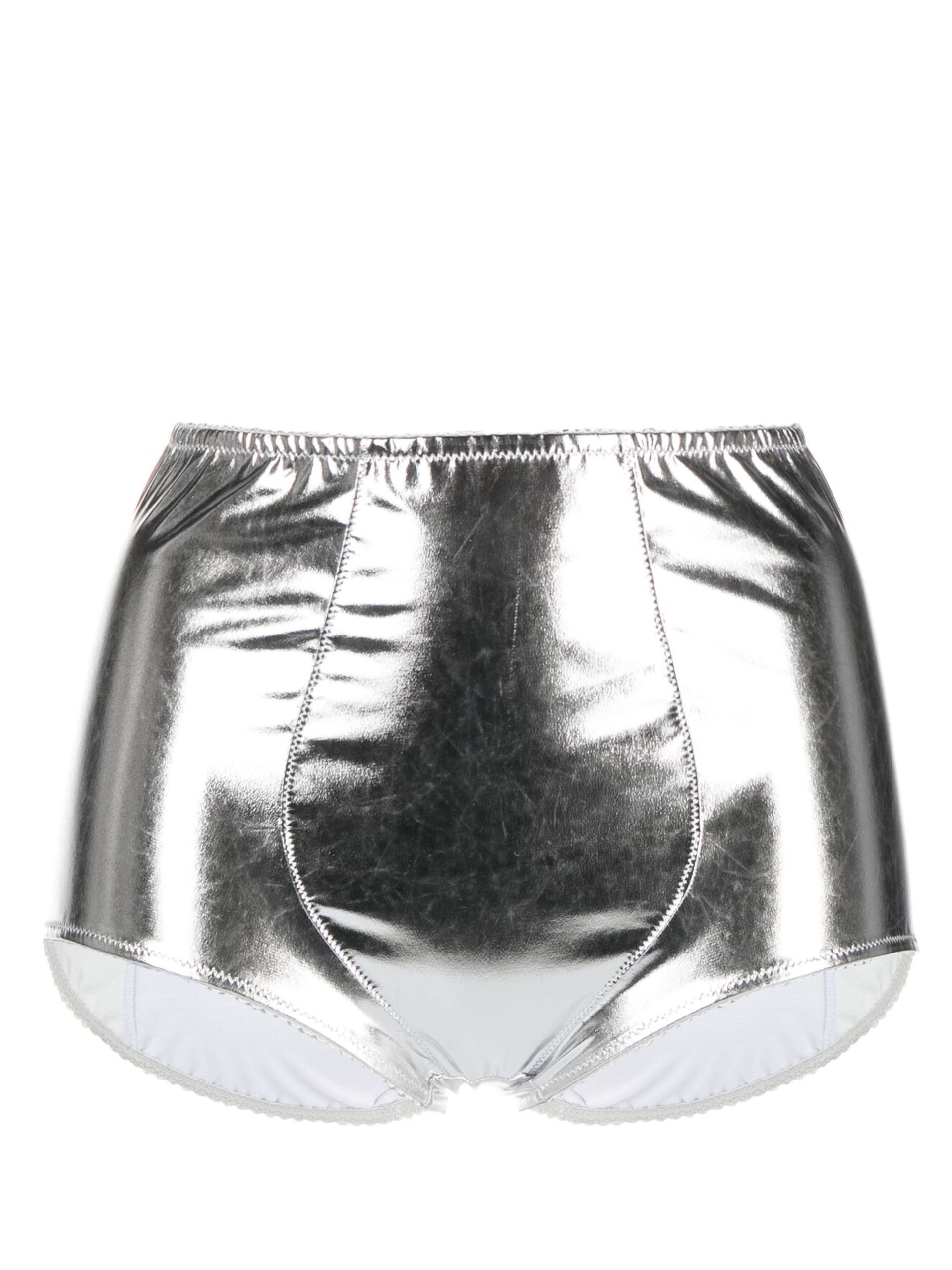 Dolce & Gabbana X Kim Kardashian Silver-Tone Metallic Boxers ...
