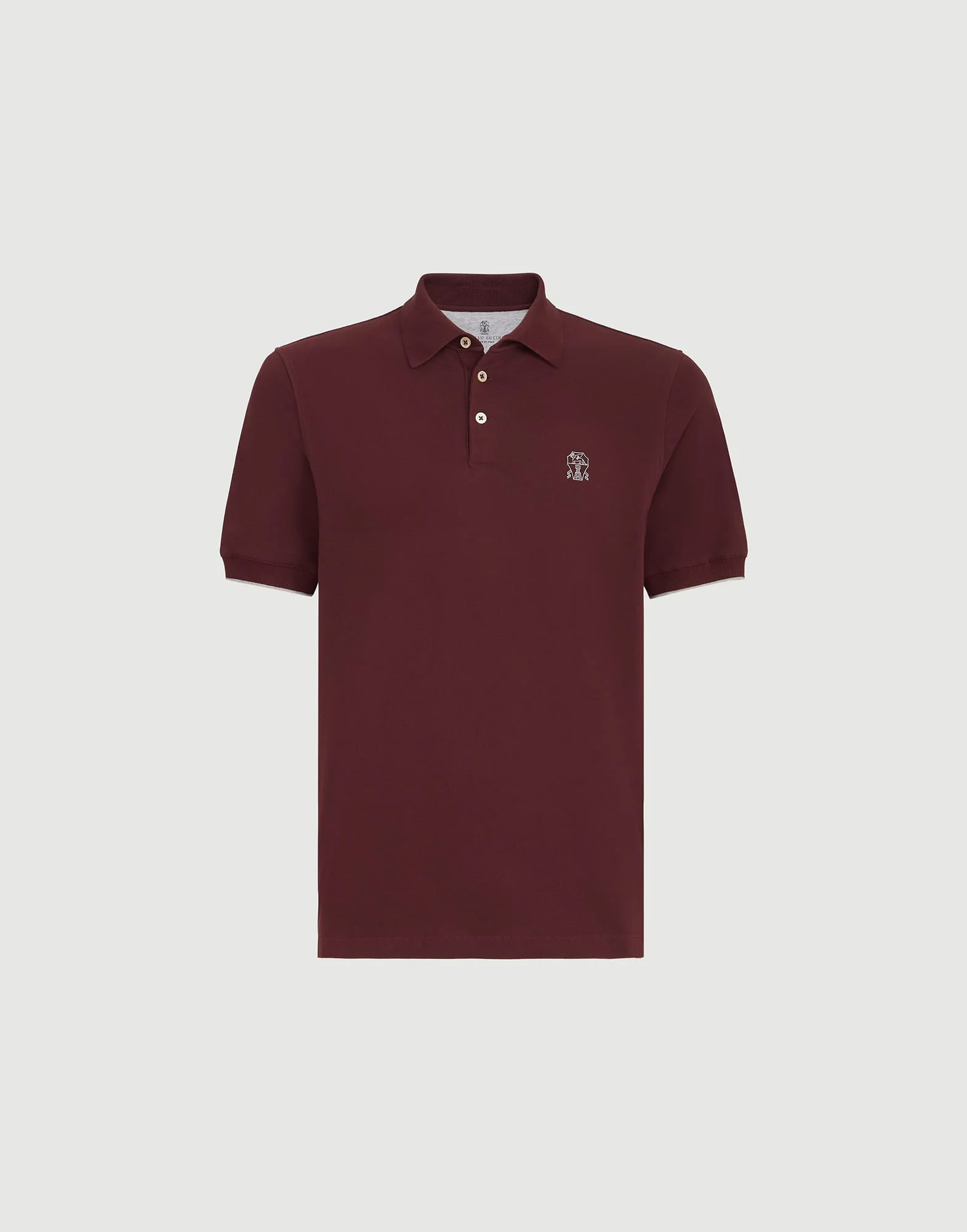 Brunello Cucinelli Cotton piqué polo shirt with logo ...