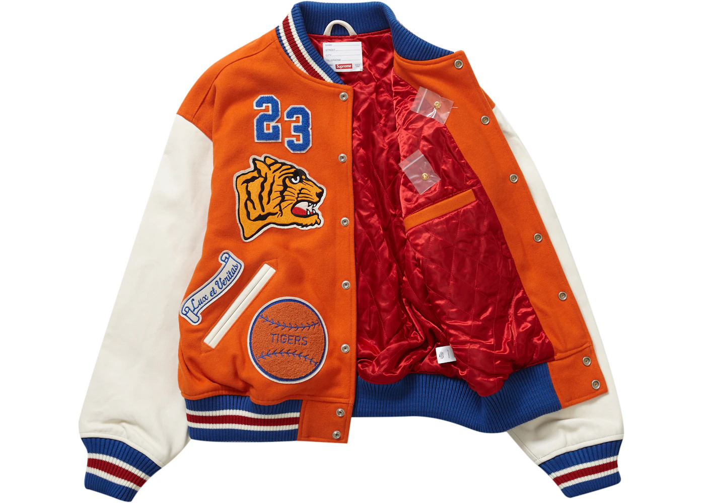 Supreme Supreme Tiger Varsity Jacket Orange | REVERSIBLE