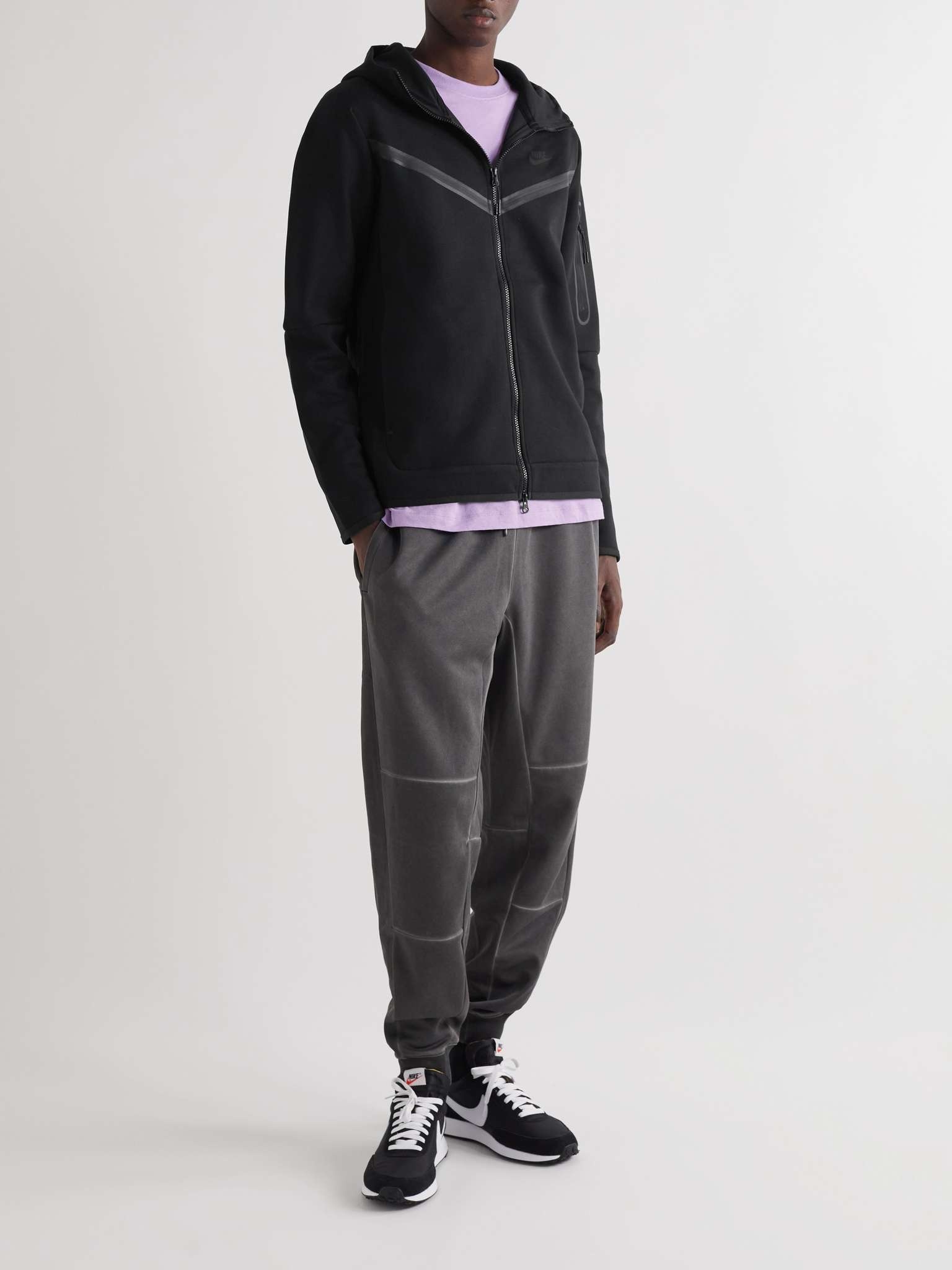 Nike Sportswear Taped Cotton-Blend Tech Fleece Zip-Up Hoodie | REVERSIBLE